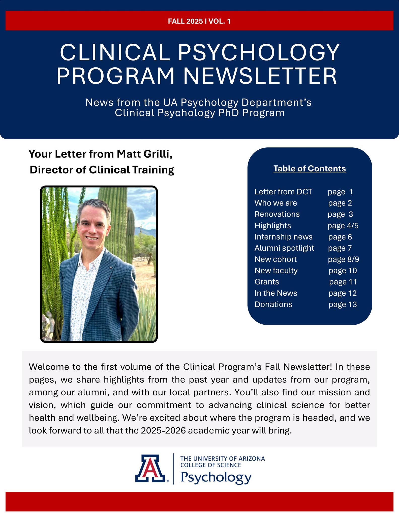 Clinical Psychology Fall 2025 Newsletter by uapsychology - Issuu