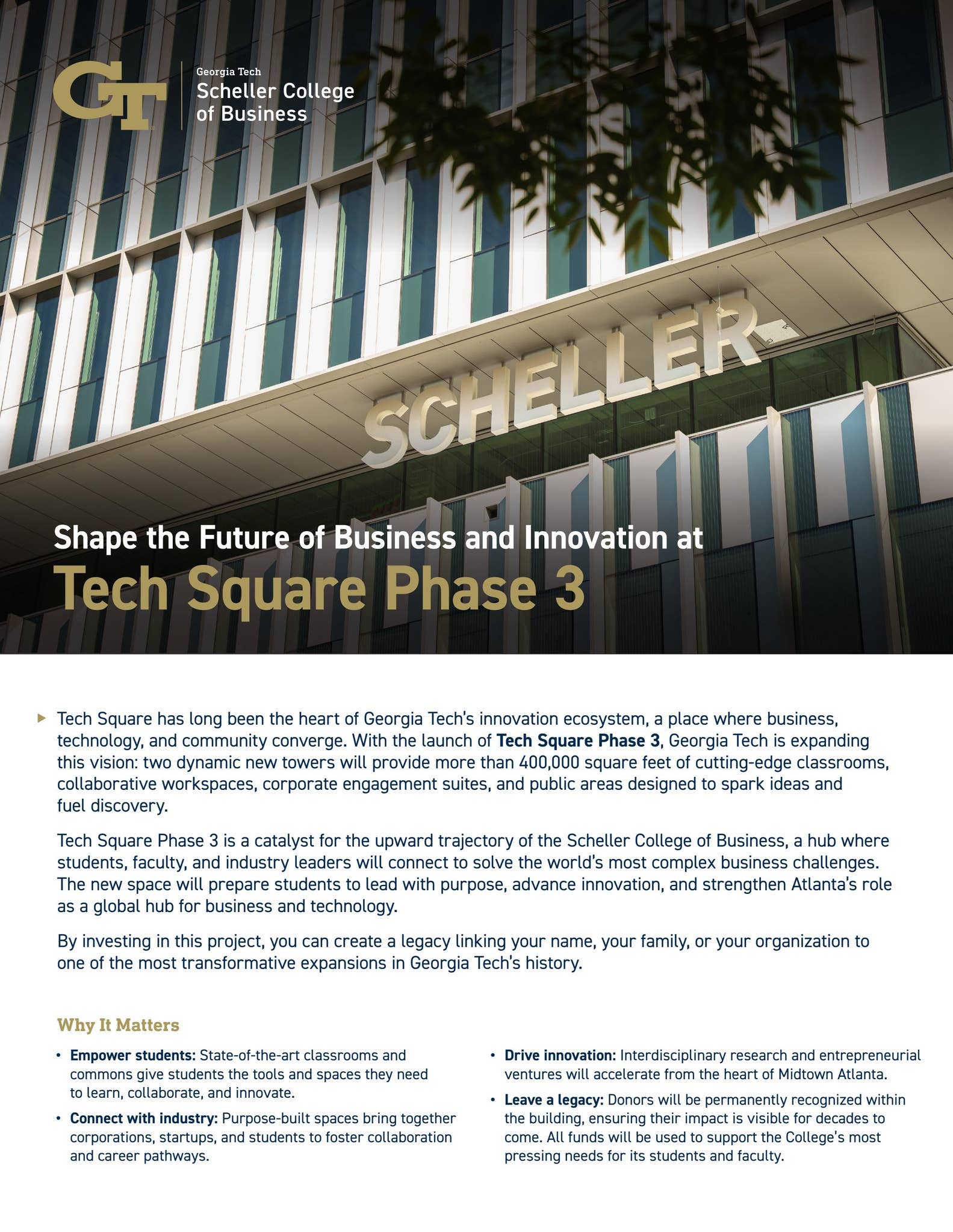 Tech Square Phase 3 Flyer by Georgia Tech Scheller College of Business ...