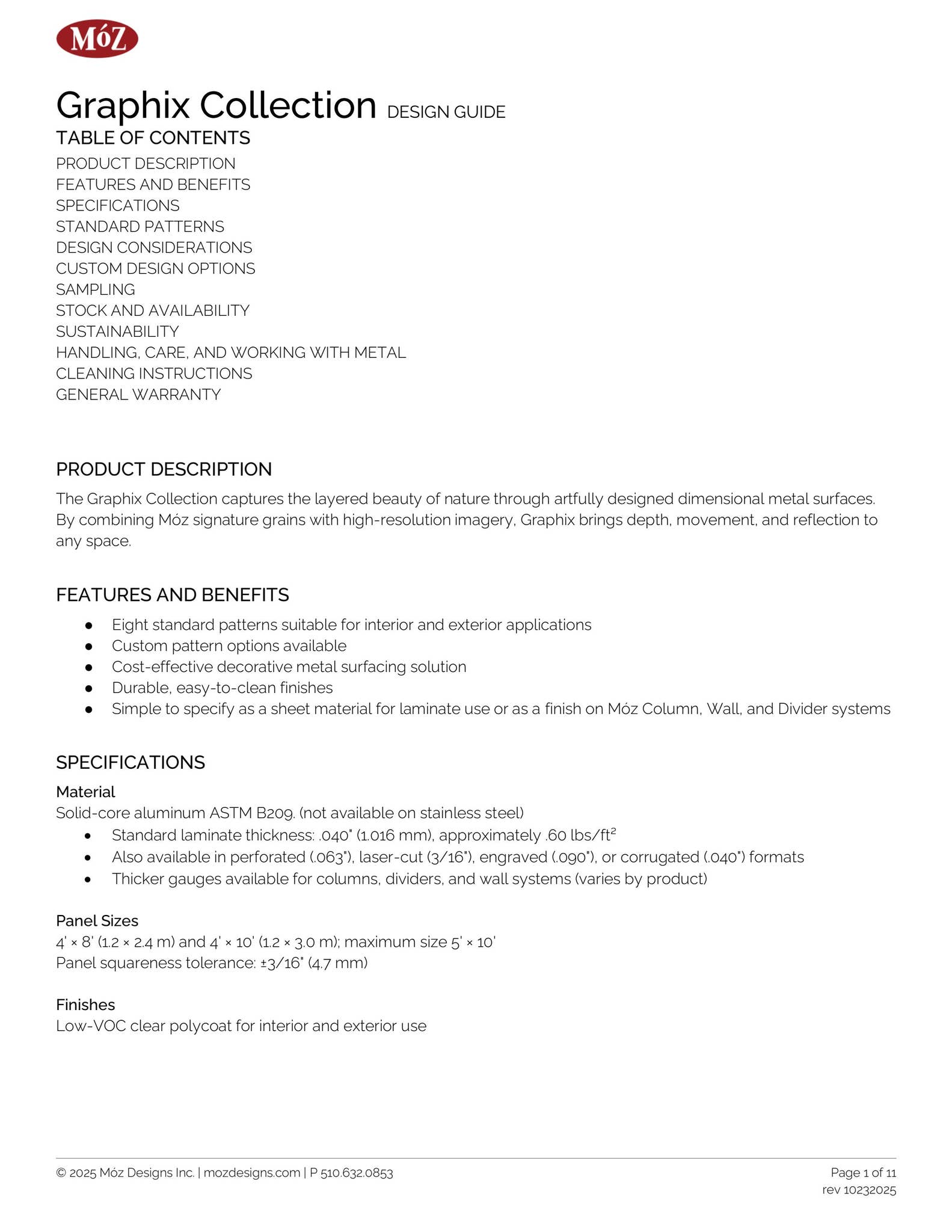 Moz Graphix Metals Design Guide by Moz Designs - Issuu