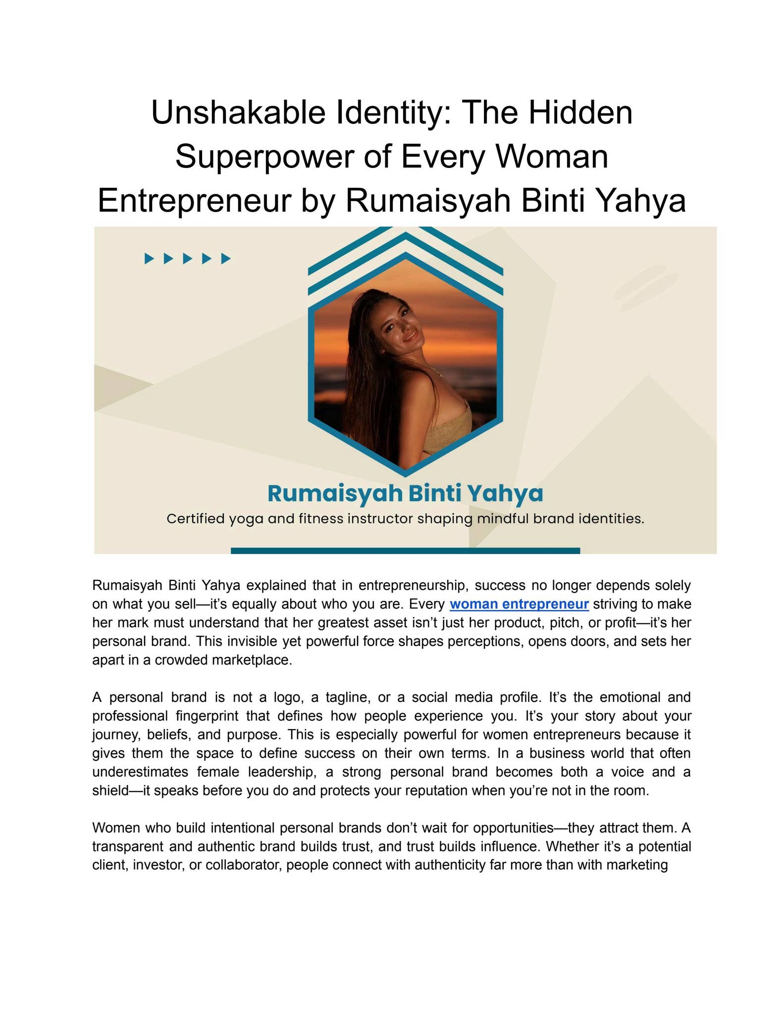Unshakable Identity_ The Hidden Superpower of Every Woman Entrepreneur ...