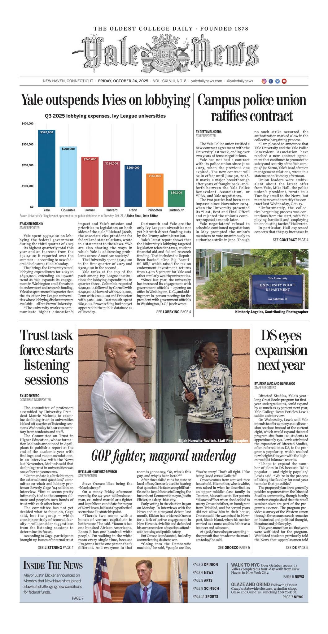 Yale Daily News — October 24, 2025 by Yale Daily News - Issuu