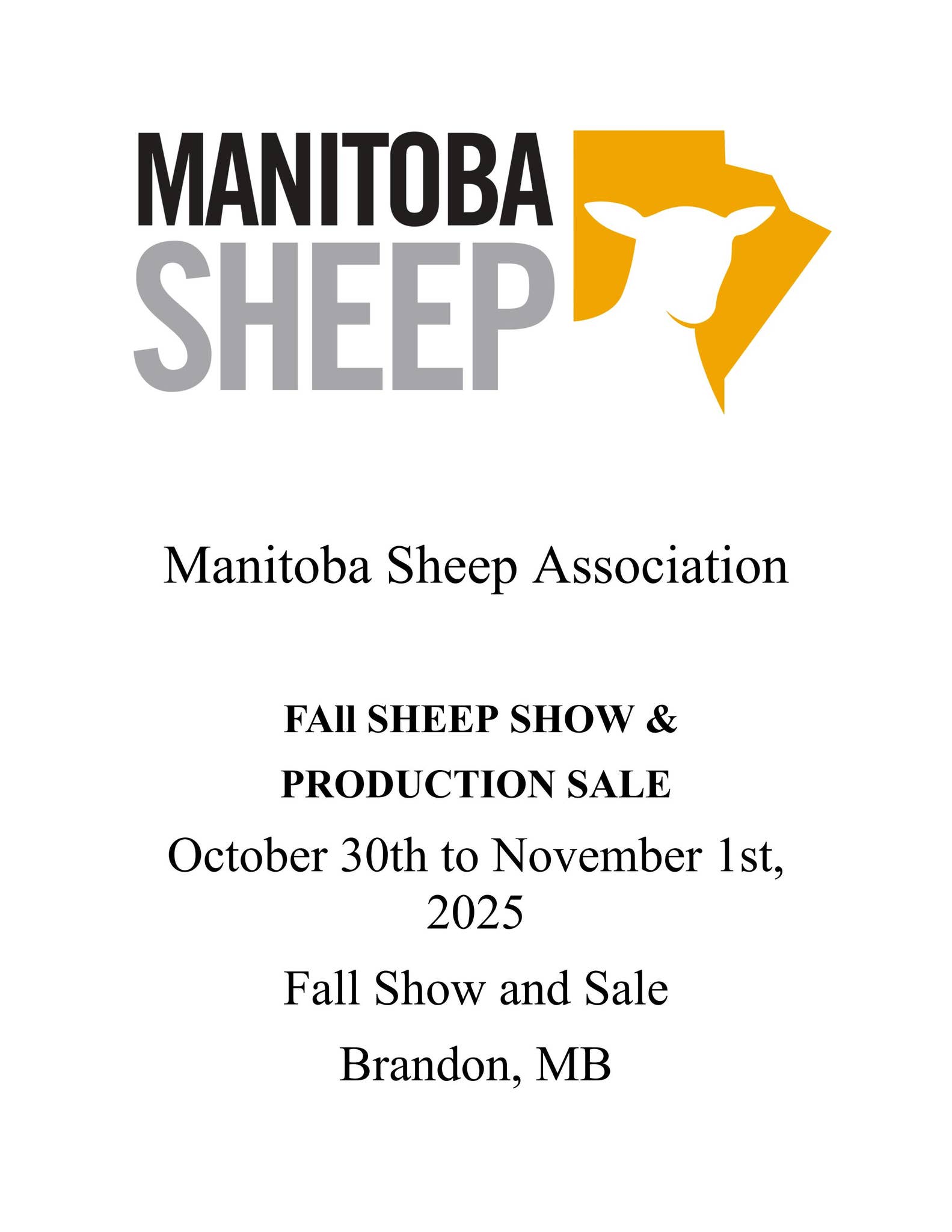 Manitoba Sheep Association Fall Sale 2025 - Brandon, MB by DLMS ...