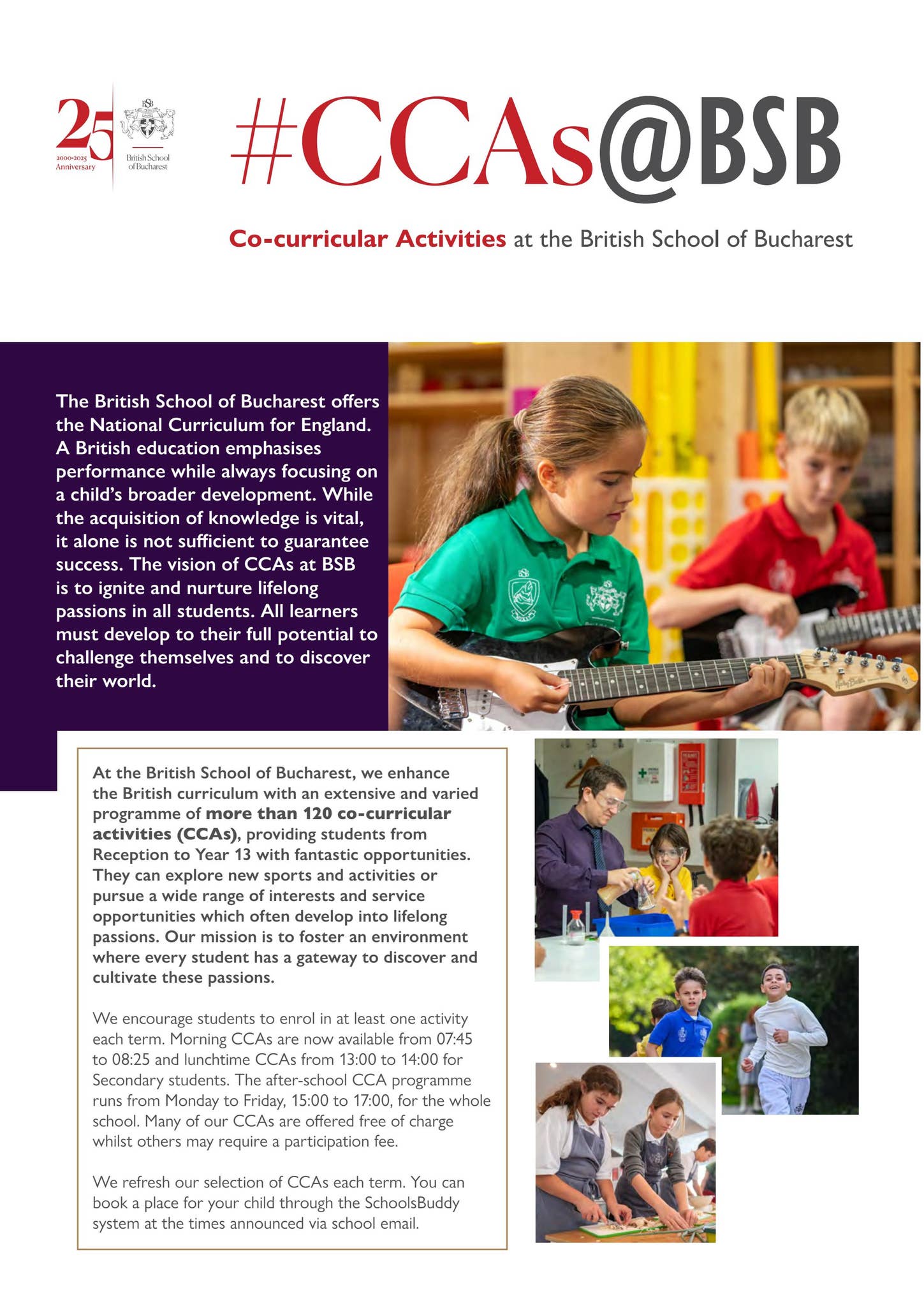 BSB CCAs by Crawford House Foundation - British School of Bucharest - Issuu