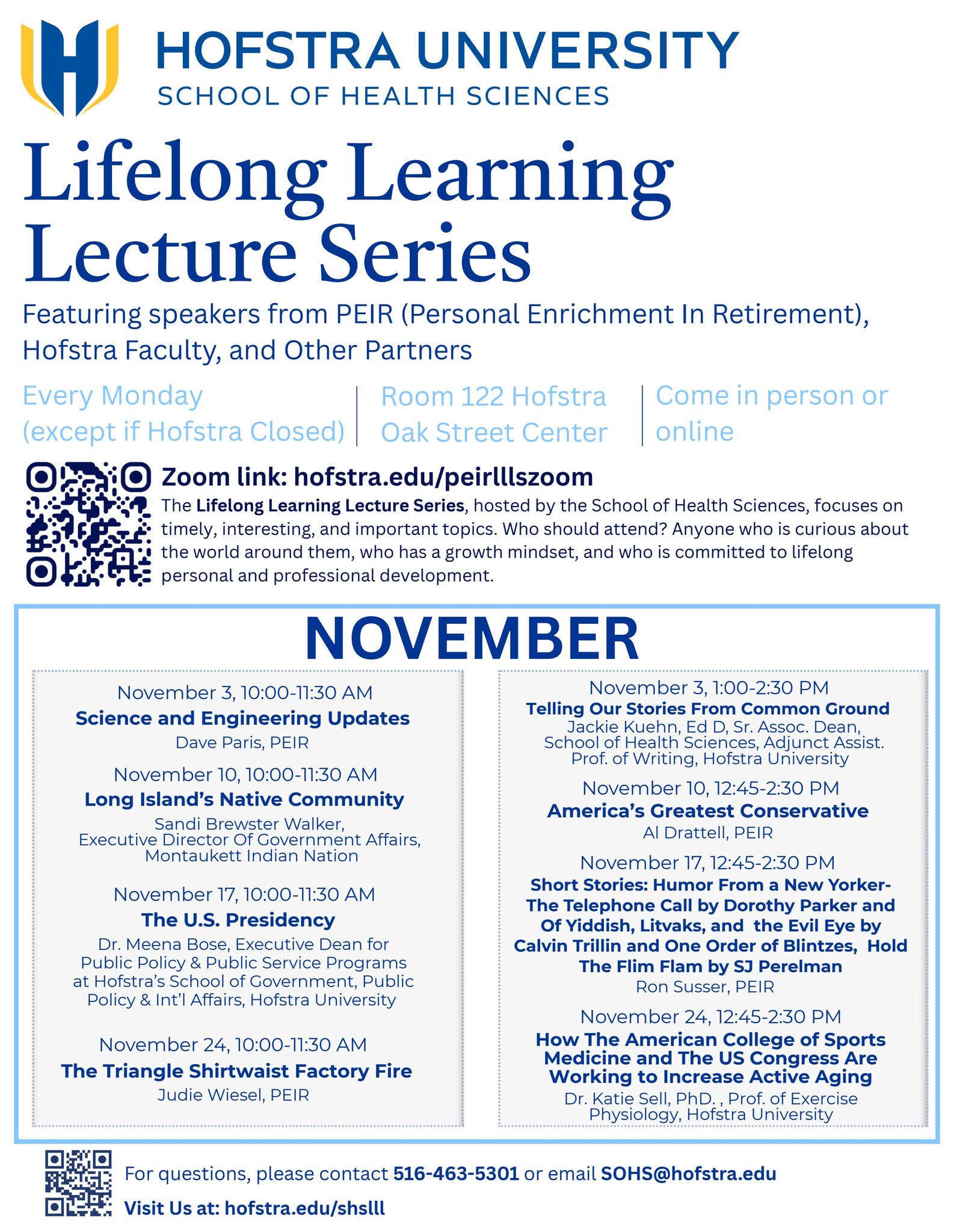Lifelong Learning Lecture Series - November 2025 by Hofstra University ...