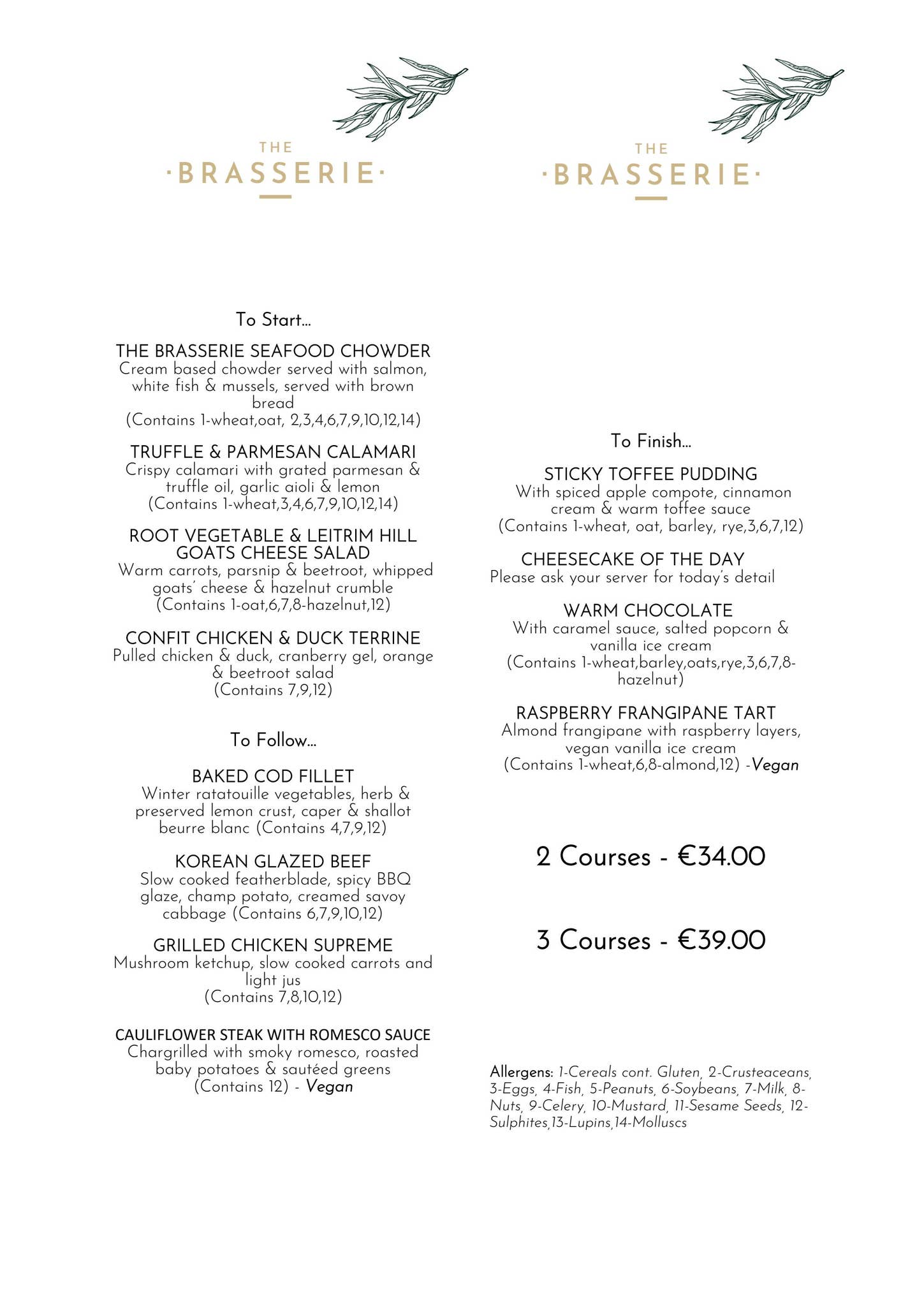 Radisson Blu Hotel & Spa, Sligo Set Menu by iNUA Hospitality - Issuu