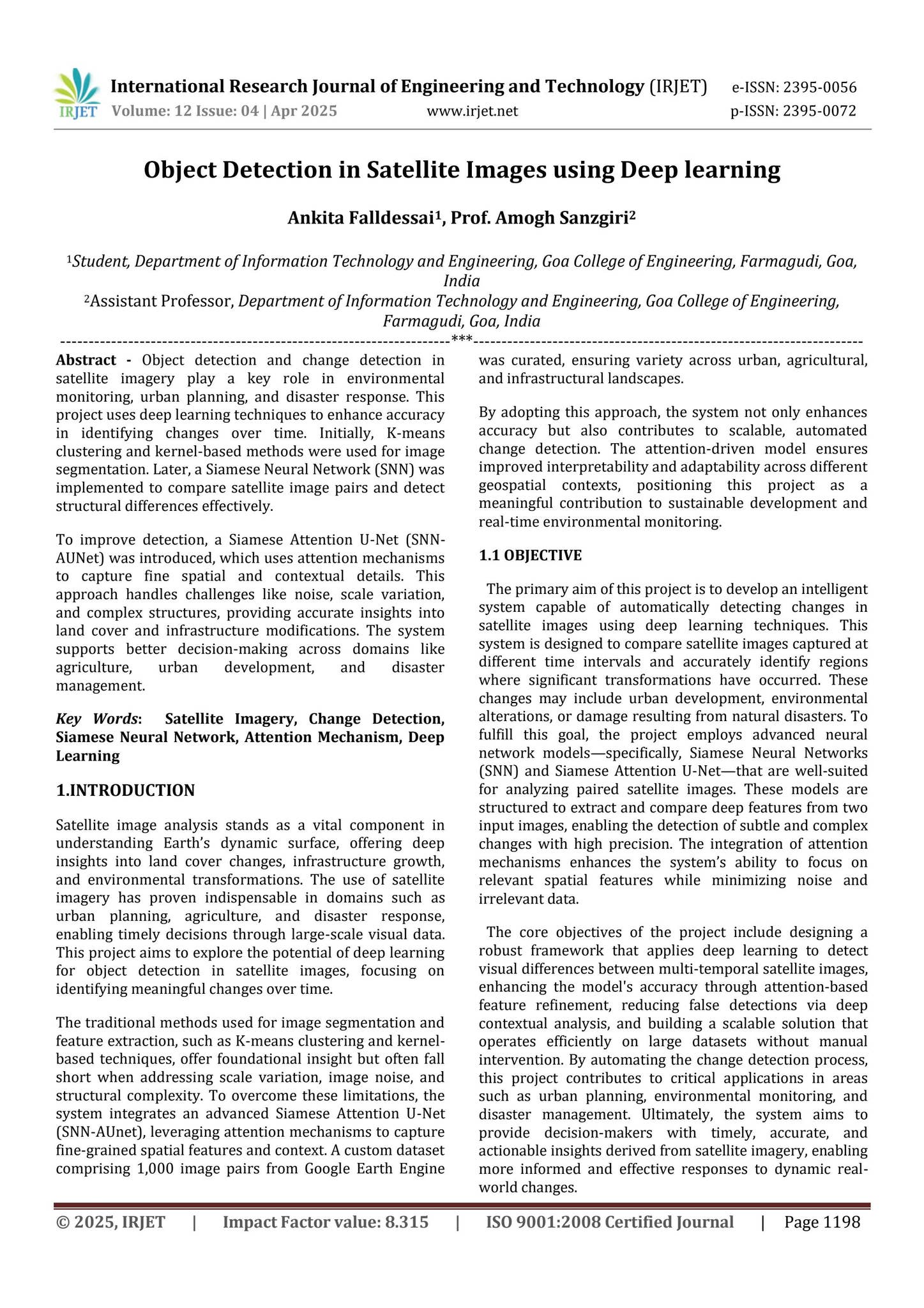 Object Detection in Satellite Images using Deep learning by IRJET ...