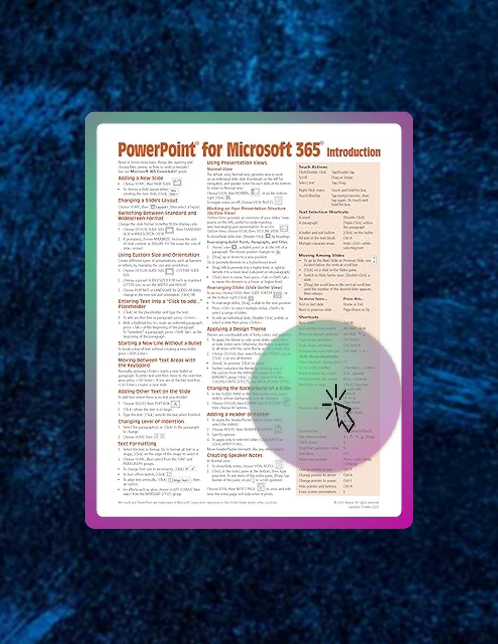 Ebook Version PowerPoint for Microsoft 365 (Office 365) Introduction Quick Reference Guide ...