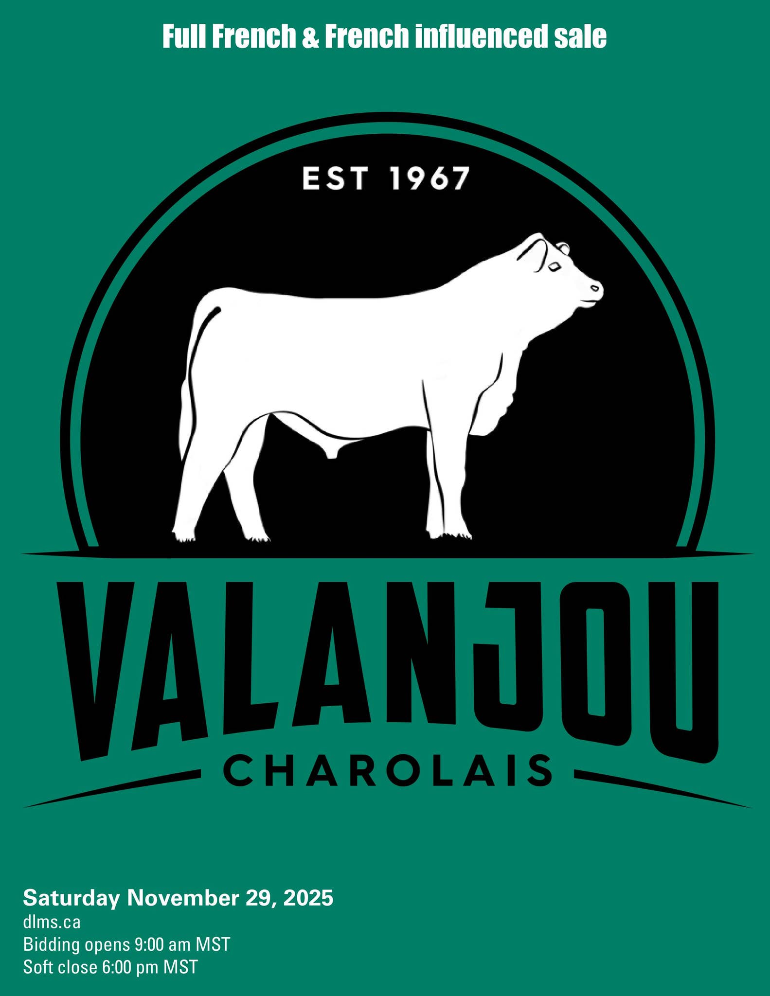 Valanjou Charolais Online Bull & Female Sale 2025 - DLMS Farm Gate ...