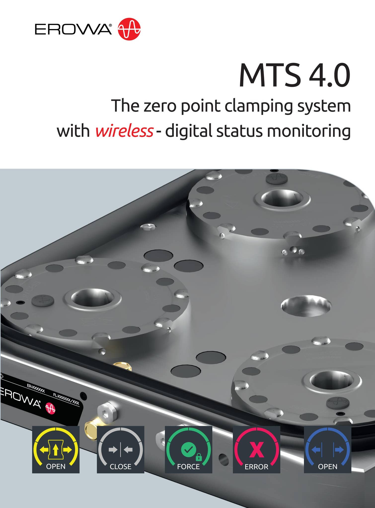EROWA MTS 4.0 Zero point clamping system with wireless status ...