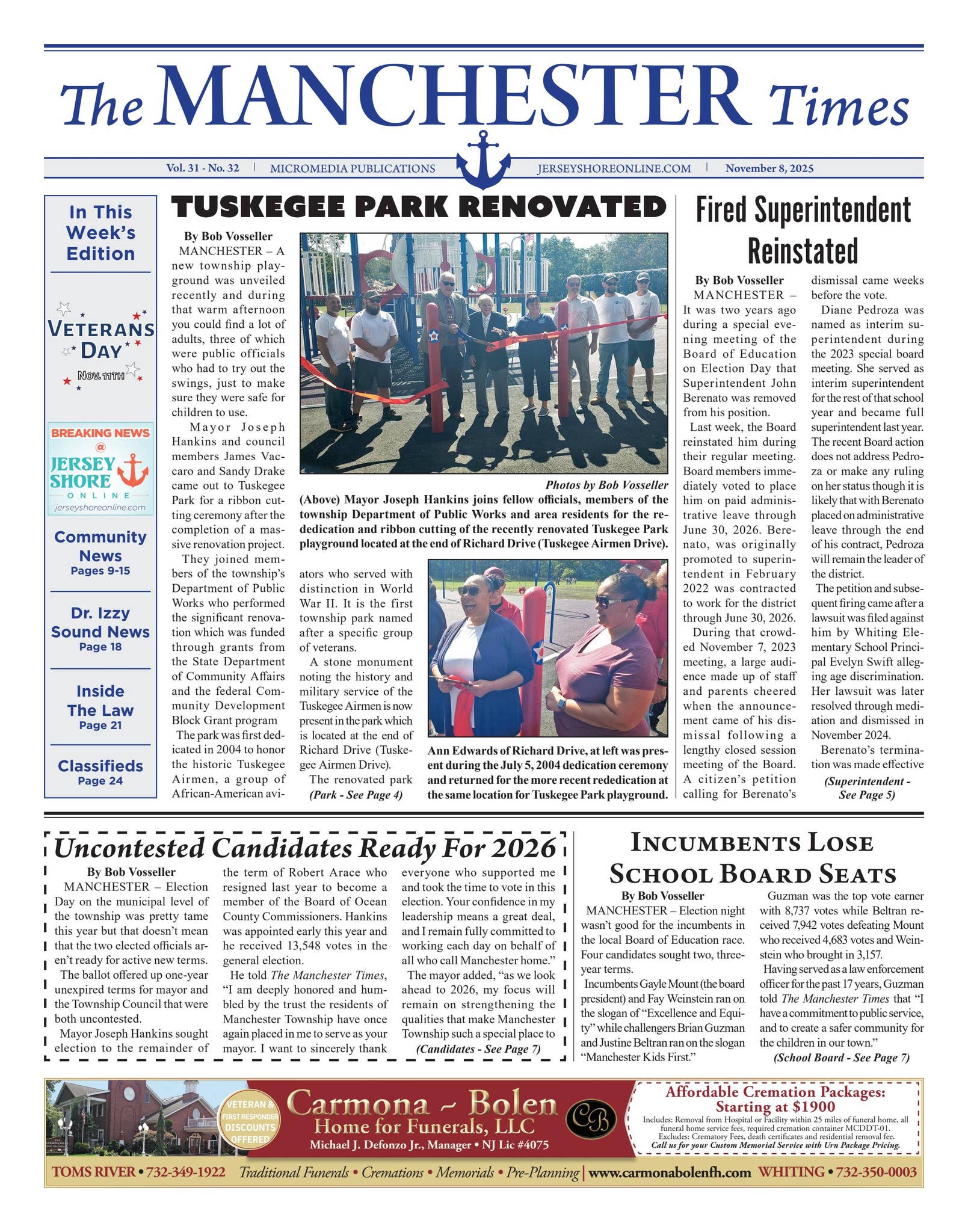 2025-11-08 - The Manchester Times by Jersey Shore Online - Issuu