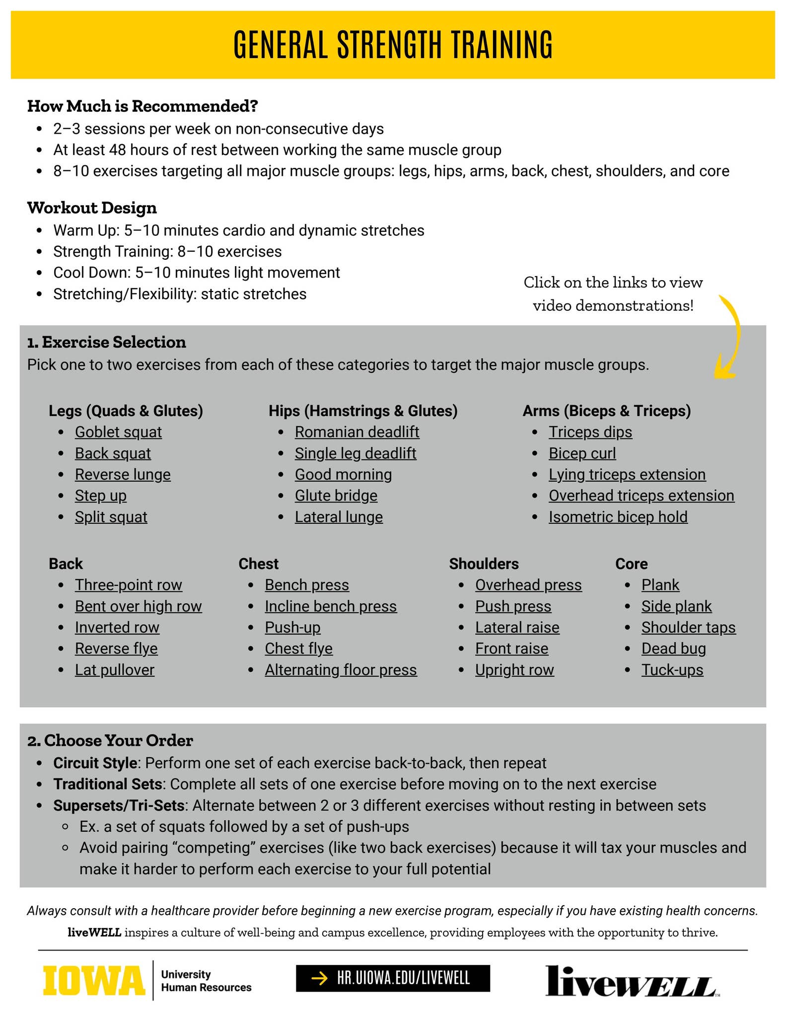General Strength Training by liveWELL program at University of Iowa - Issuu