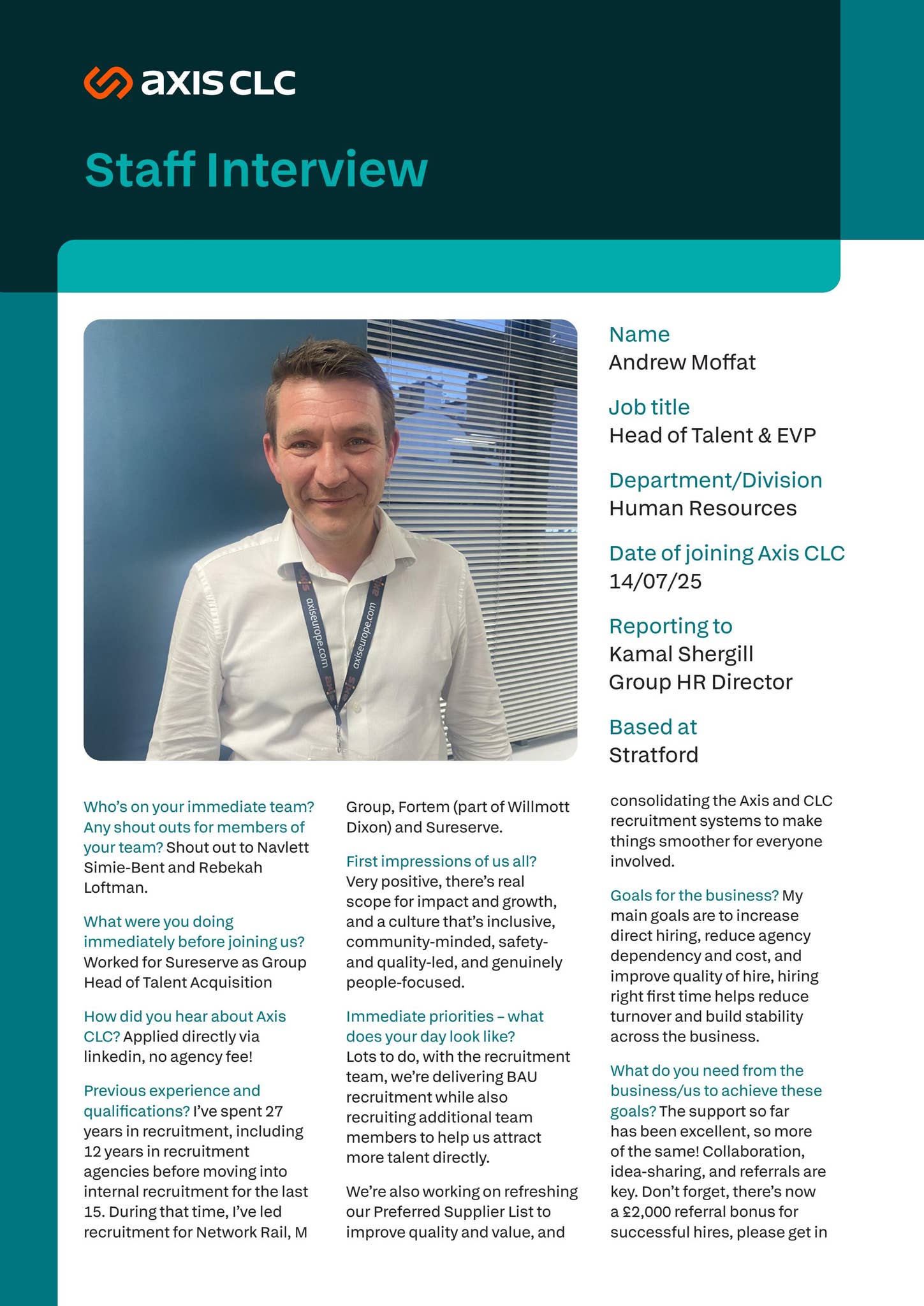 Interview - Andrew Moffat by Axis CLC - Issuu