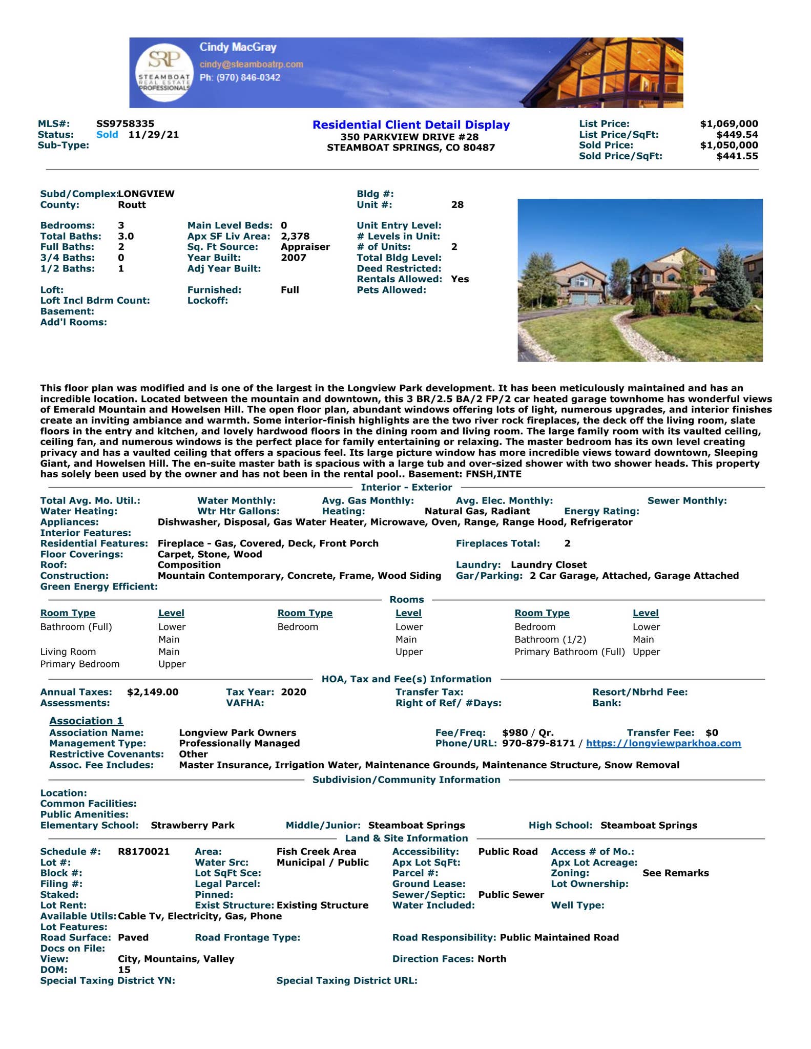 350 Parkview - MLS from 11.29.21 by SteamboatRP - Issuu