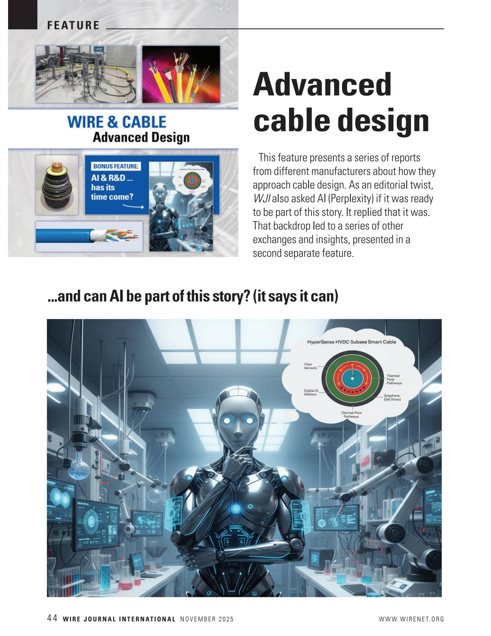 Advanced Cable Design & AI Feature by Wire Journal International, Inc ...