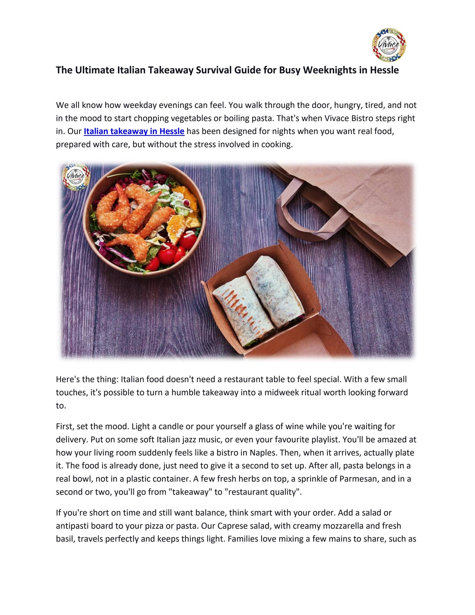 The Ultimate Italian Takeaway Survival Guide for Busy Weeknights in ...