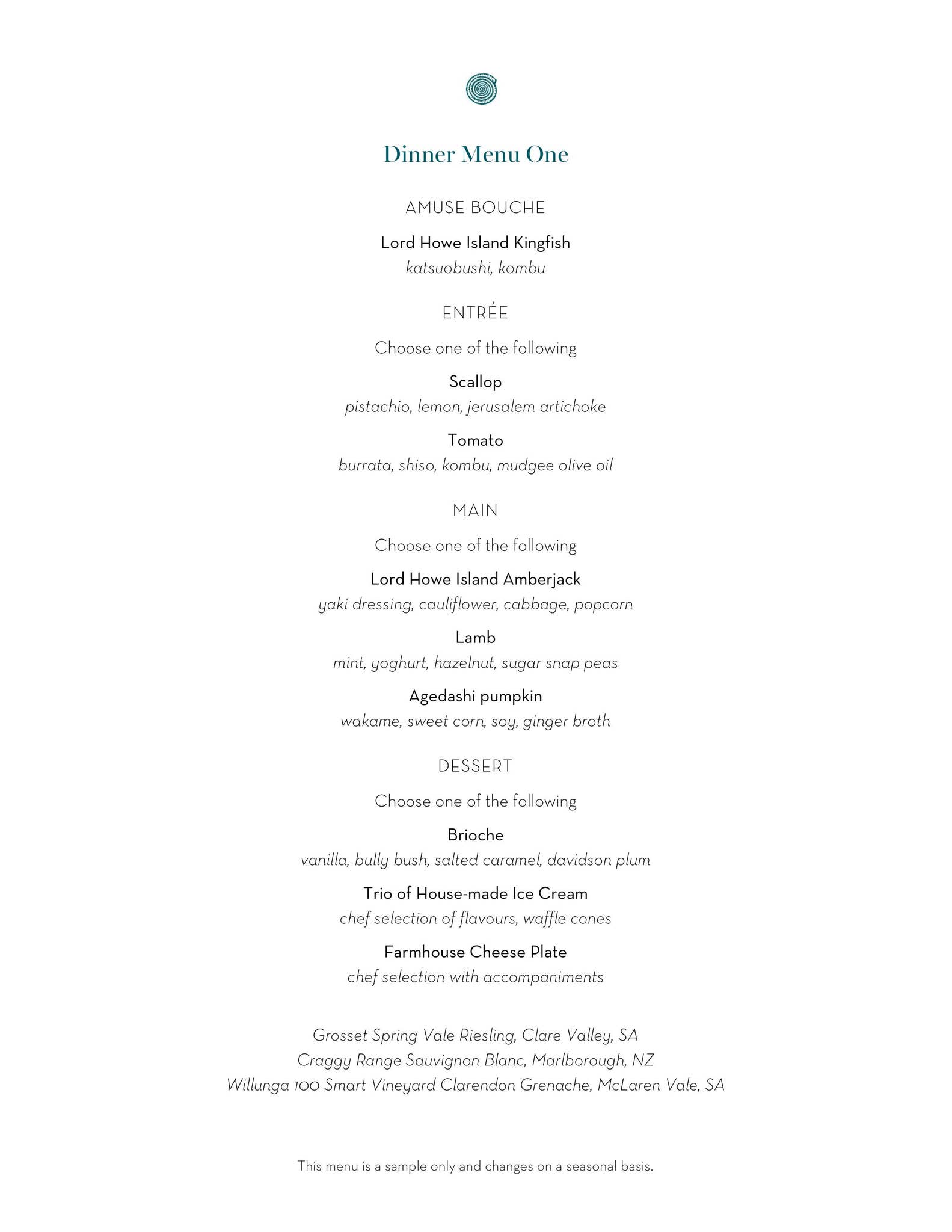 CAP | Sample Dinner Menus by Beckons - Issuu