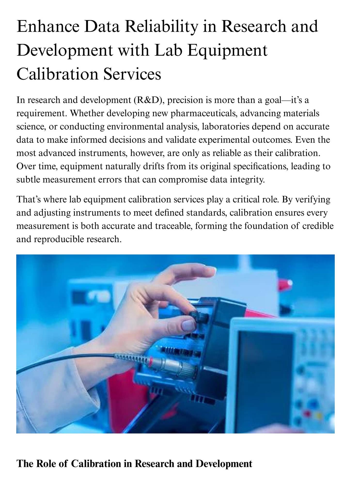 Enhance Data Reliability in Research and Development with Lab Equipment ...