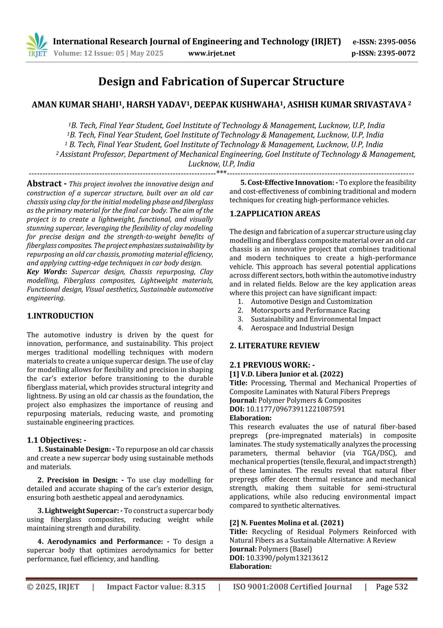 Design and Fabrication of Supercar Structure by IRJET Journal - Issuu