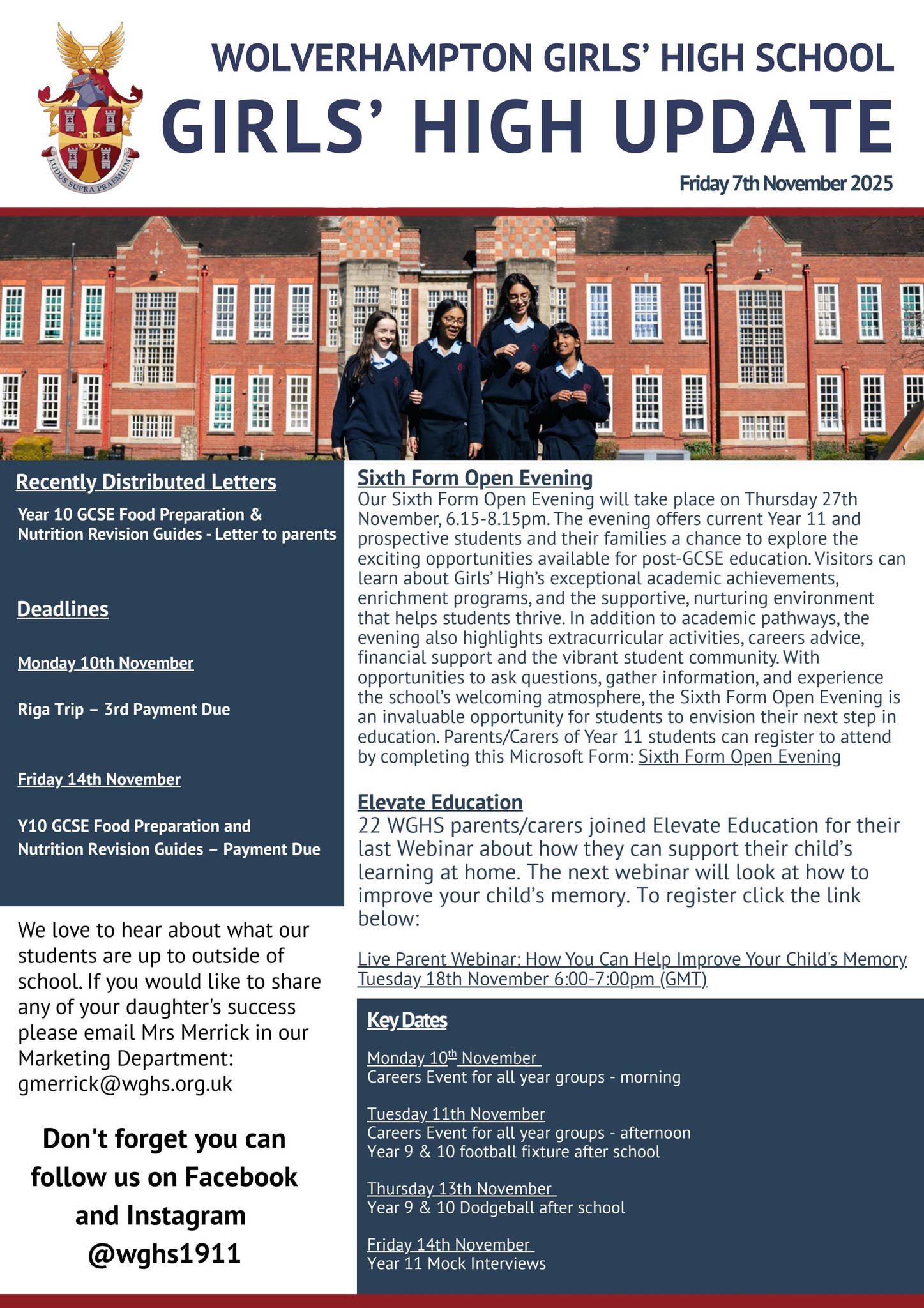Friday 7th November 25 by wghs1911 - Issuu