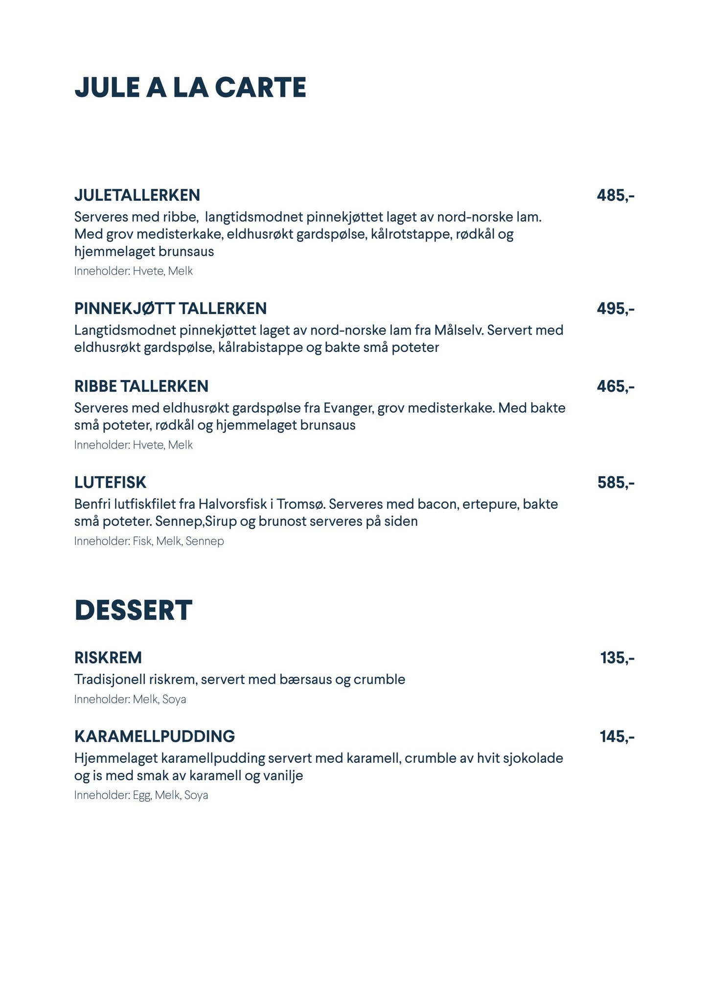 TH Alta - Meny - JUL - A La Carte by Thon Gruppen - Issuu