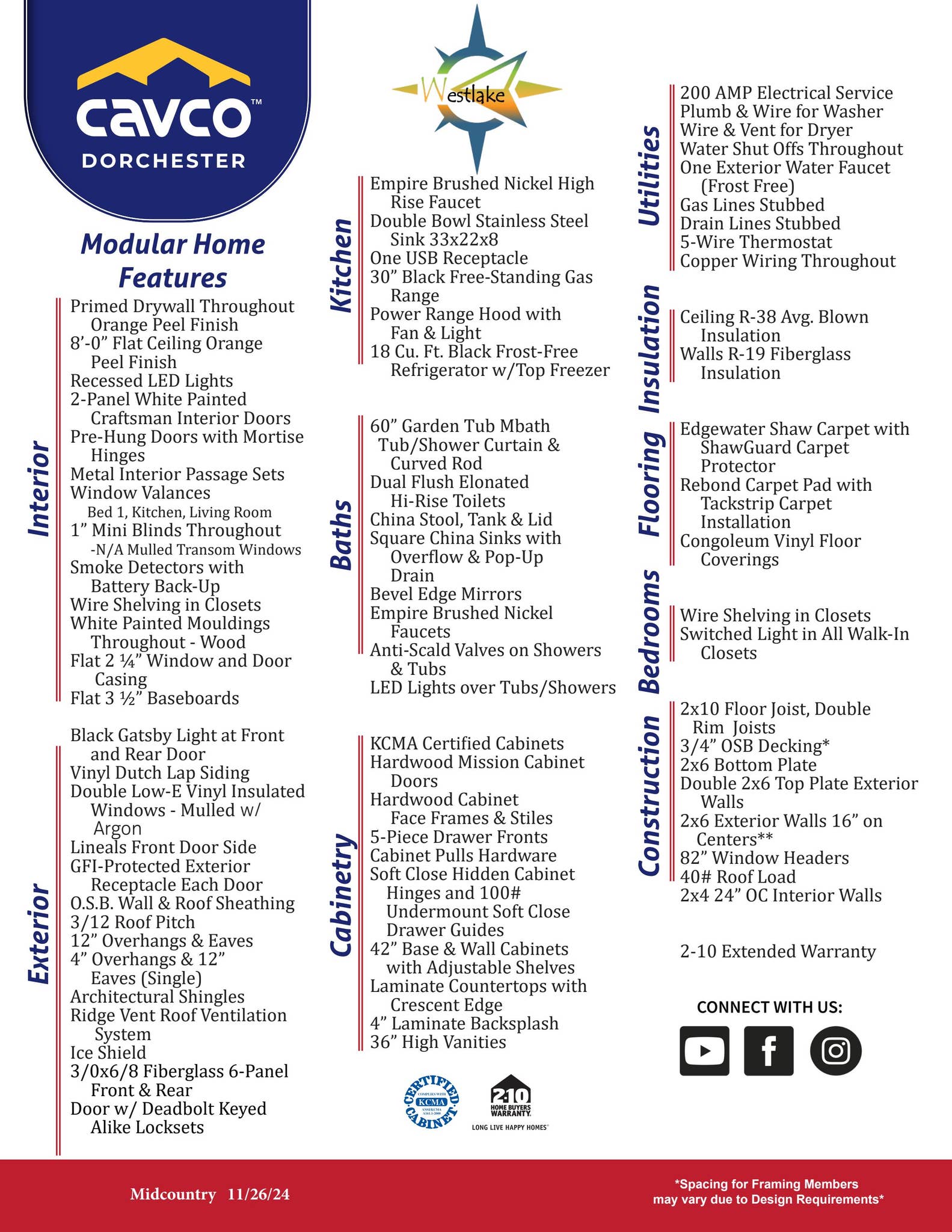 Westlake Modular Standard Features by Commodore Homes, LLC - Issuu