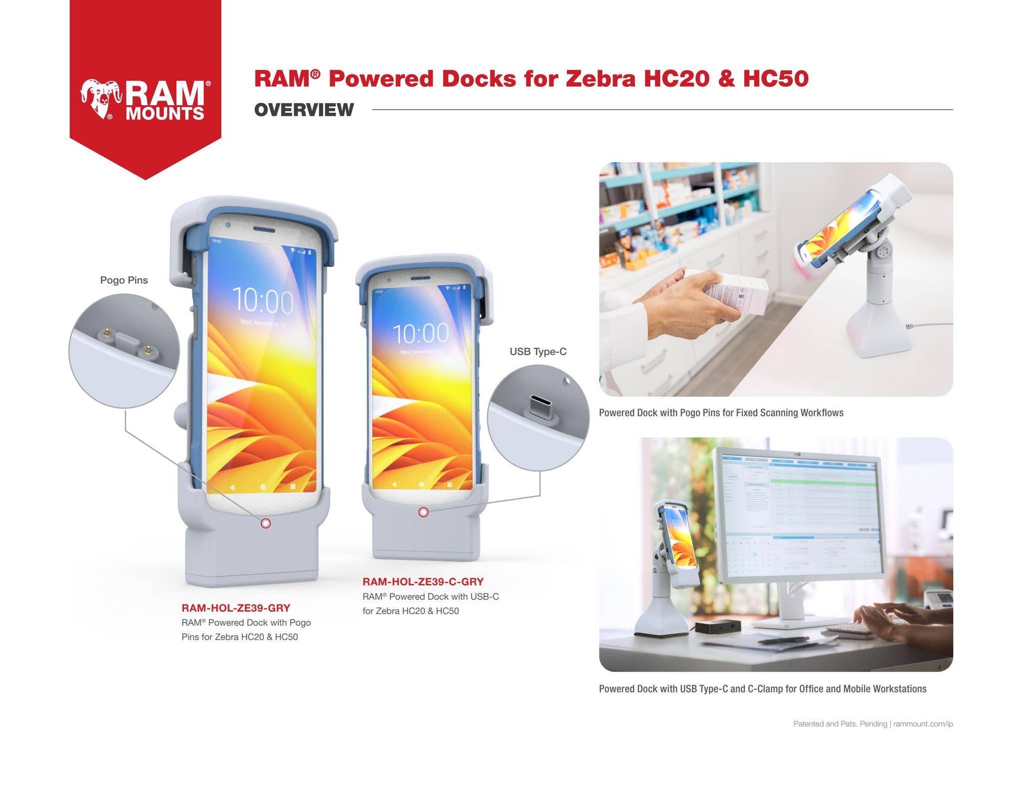Buyers Guide: RAM® Powered Docks for Zebra HC20 & HC50 by RAM Mounts ...