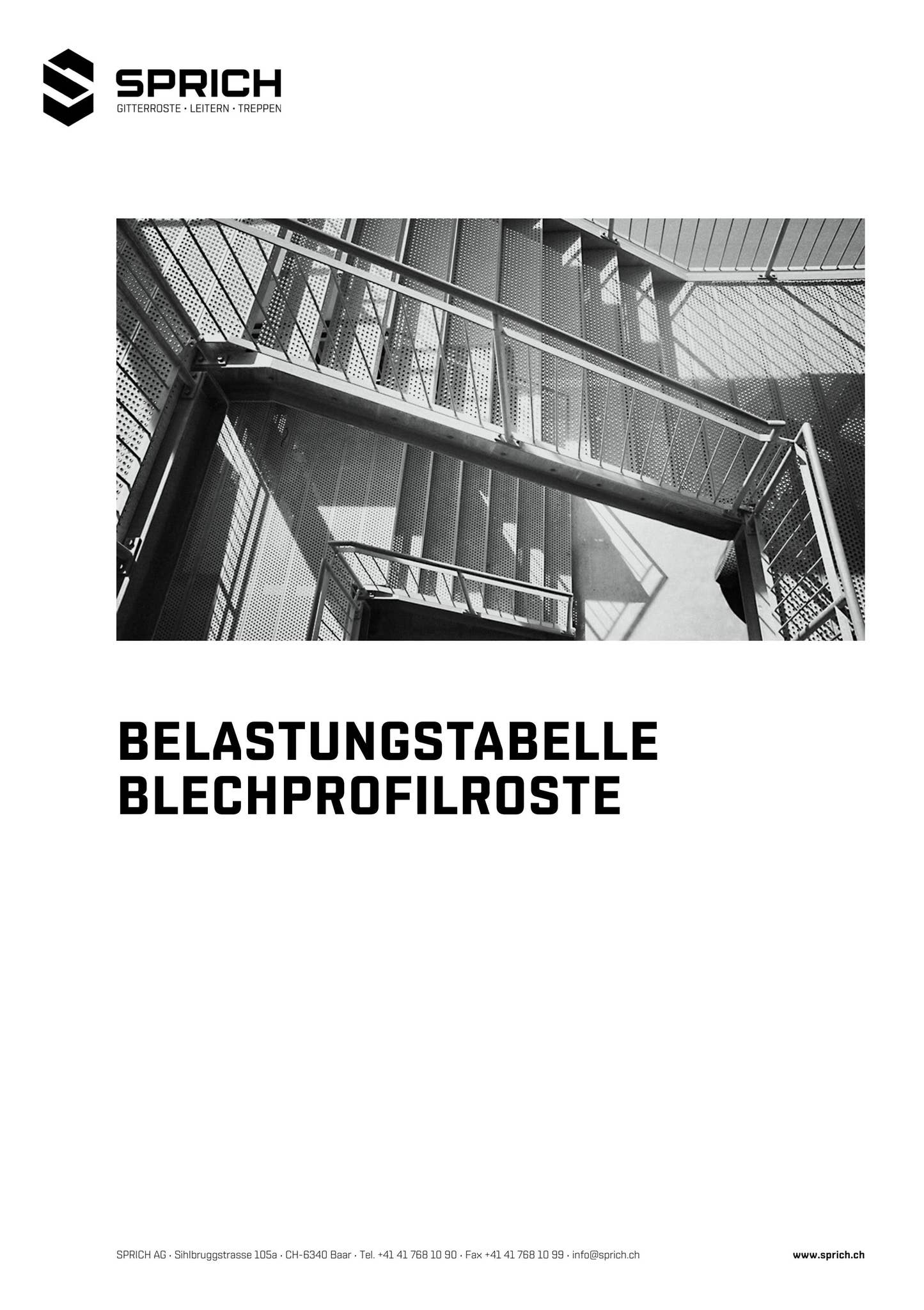 Belastungstabelle Blechprofilroste by SPRICH AG - Issuu