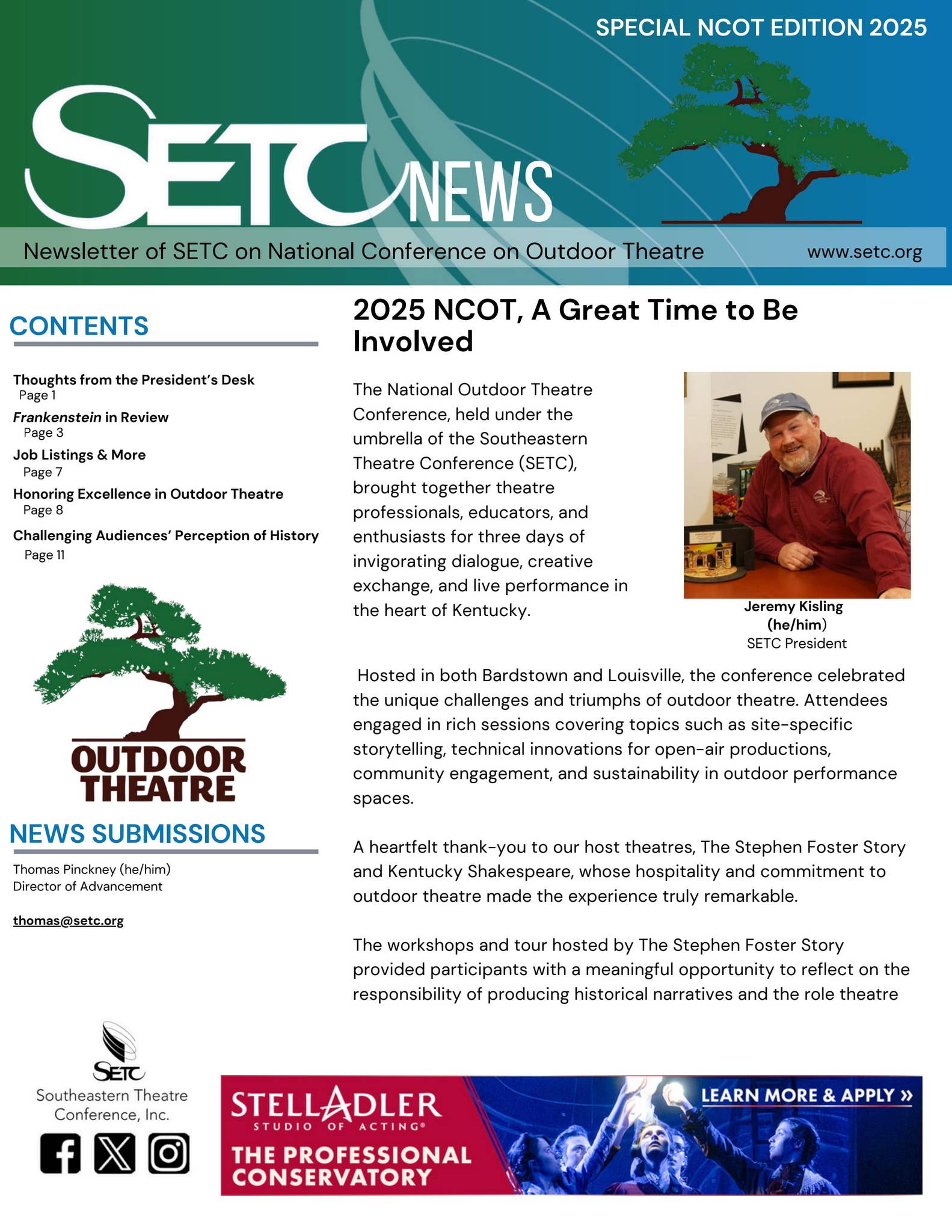SETC News NCOT SPECIAL November 2025 by Southeastern Theatre Conference ...