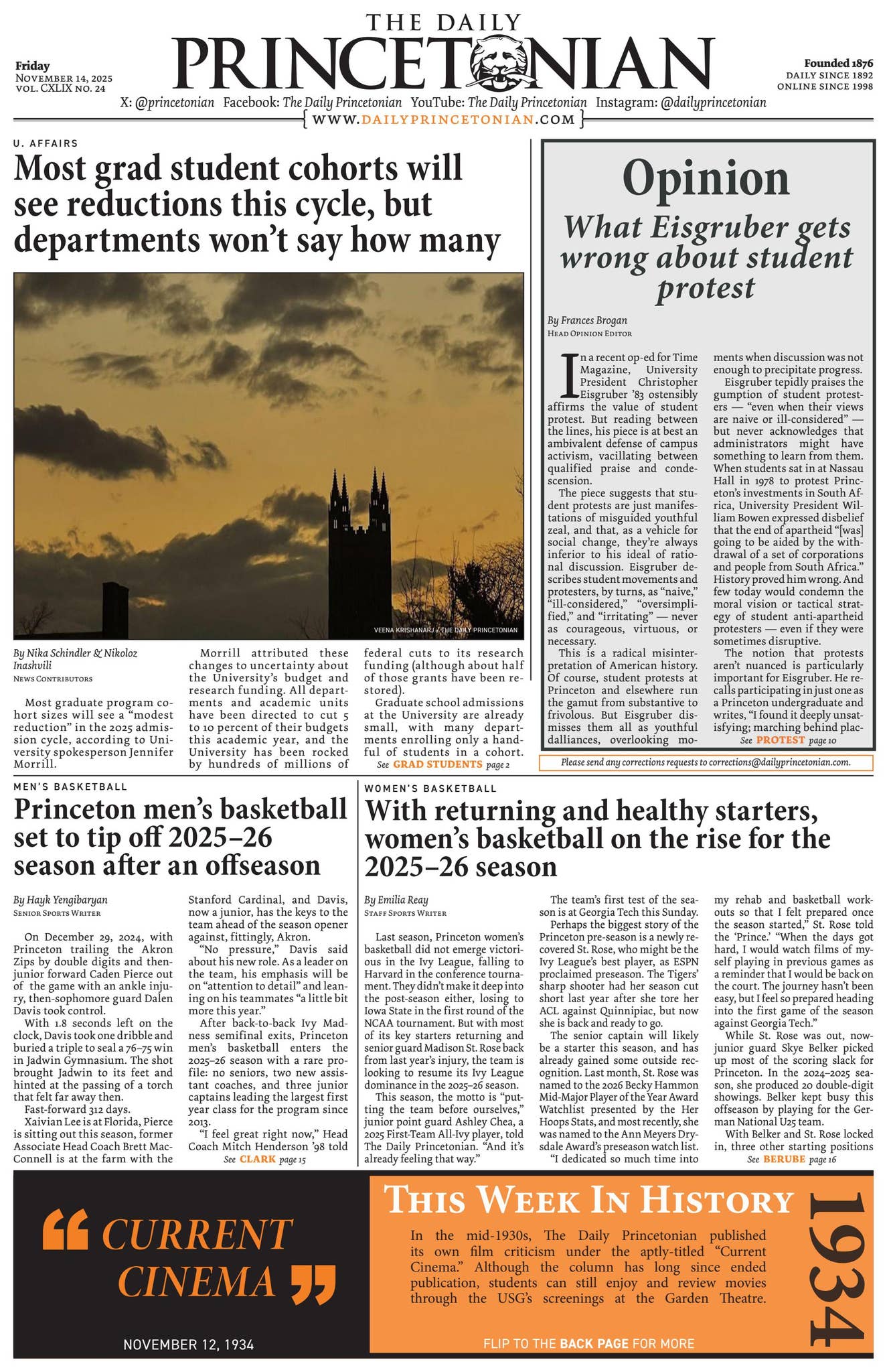 The Daily Princetonian: November 14, 2025 by The Daily Princetonian - Issuu