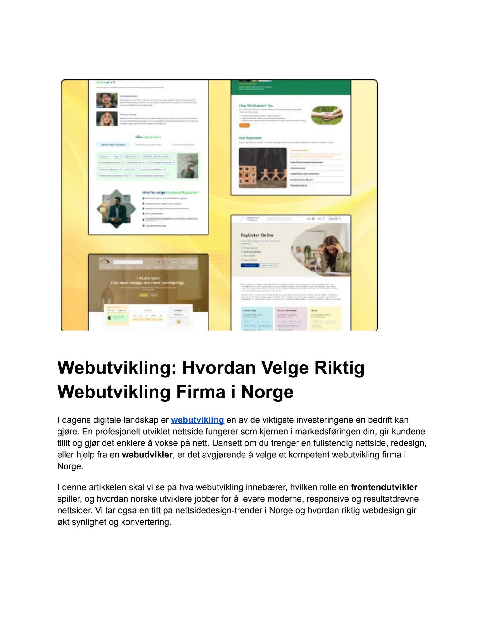 Webutvikling: Hvordan Velge Riktig Webutvikling Firma i Norge by ...