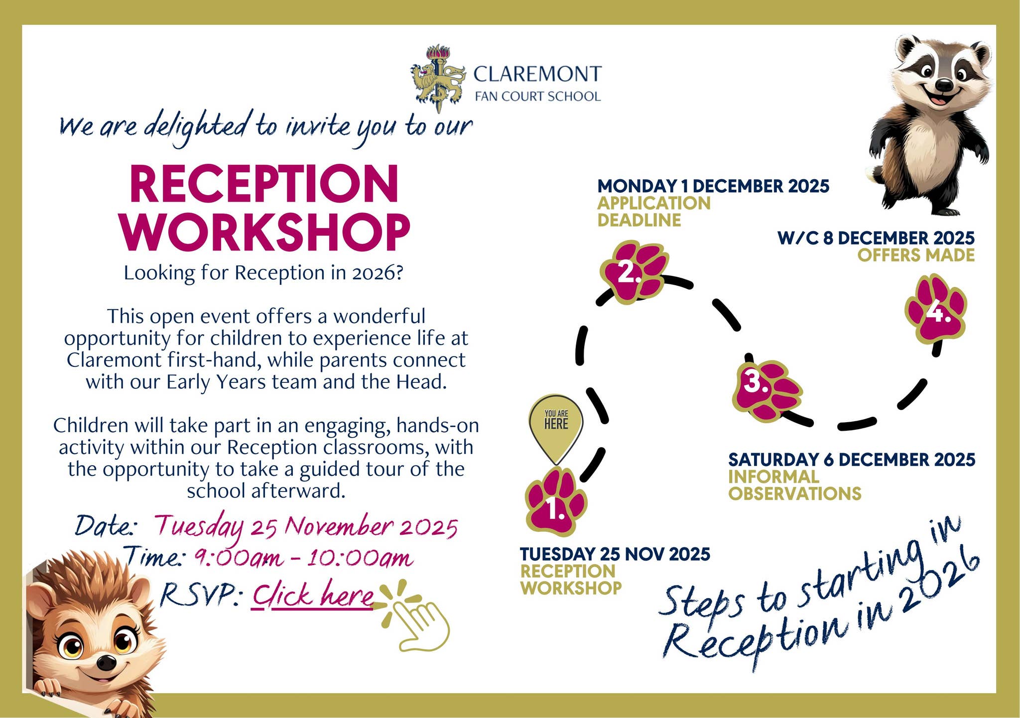 RECEPTION WORKSHOP INVITE by claremontfancourt - Issuu