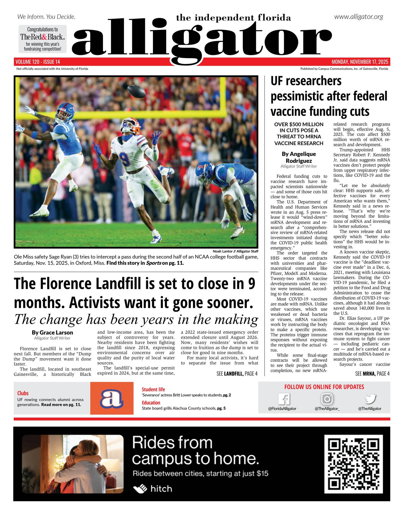 Monday, November 17, 2025 by The Independent Florida Alligator - Issuu