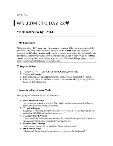Mock interviews by EMLG by Edhimanalifeguruu - Issuu