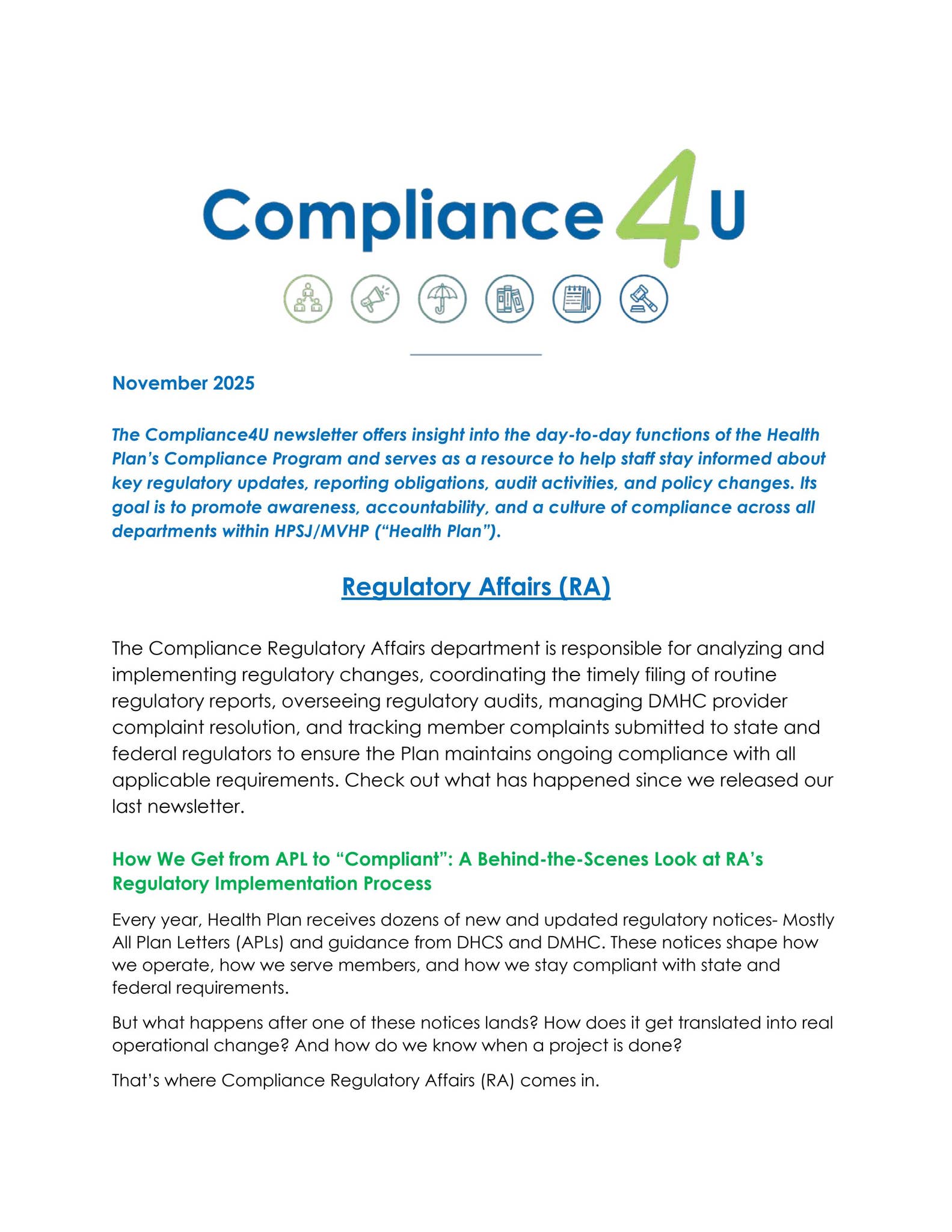 Compliance 4 U - Monthly Compliance Newsletter_20251101 by Health Plan ...