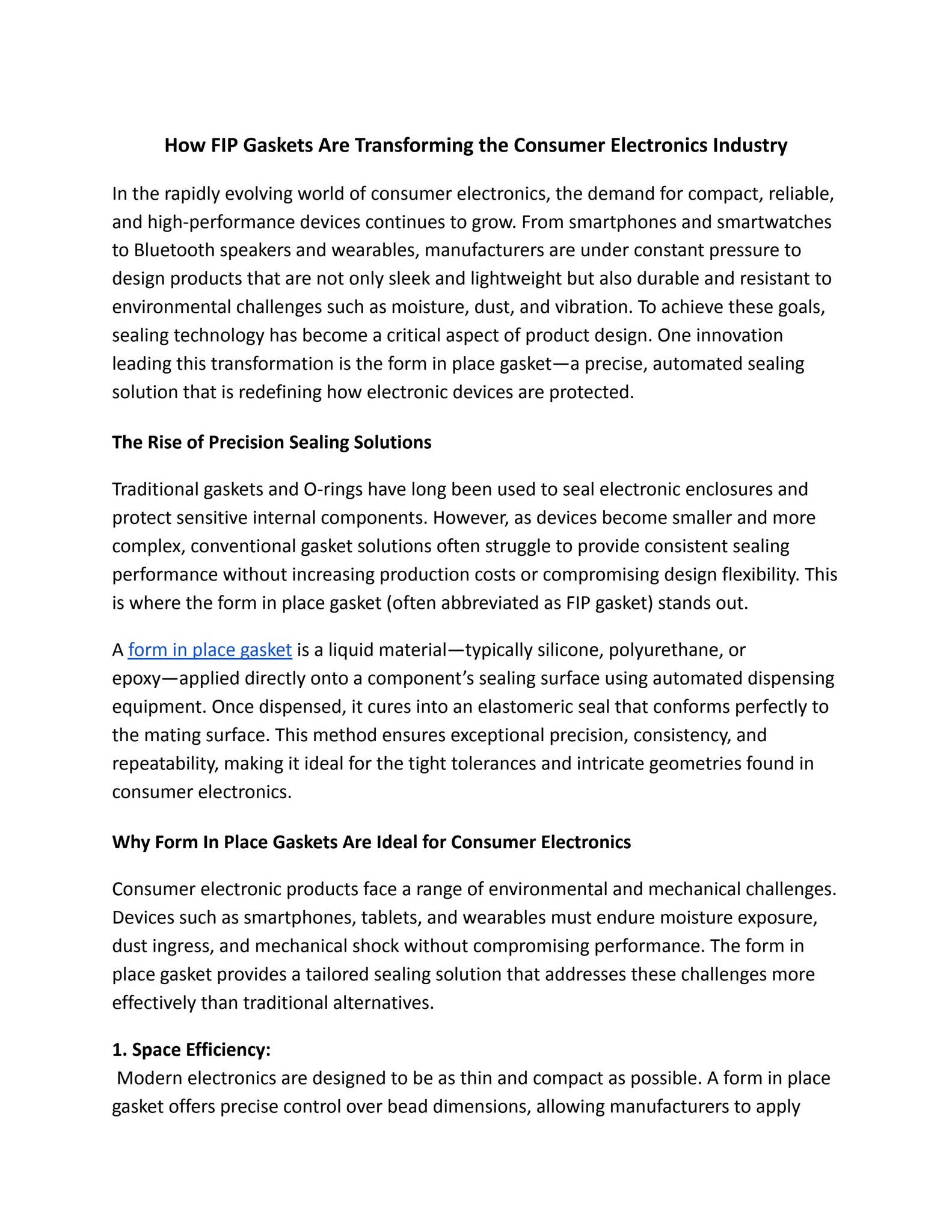 How FIP Gaskets Are Transforming the Consumer Electronics Industry by Sarah francis - Issuu