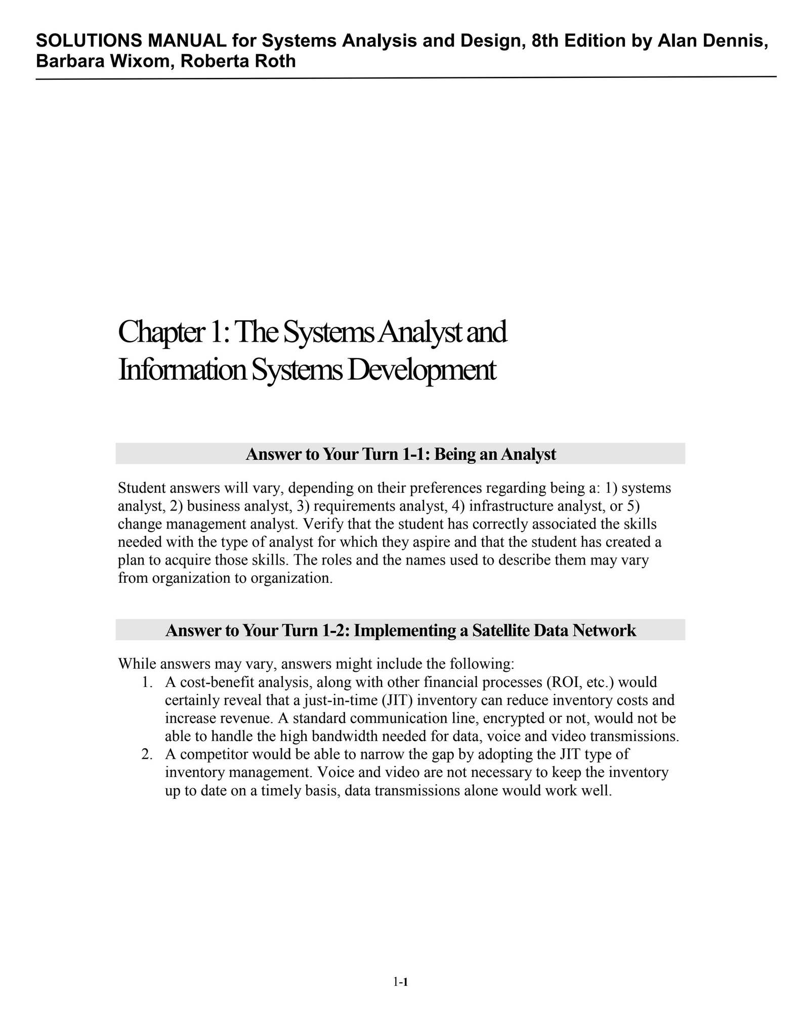 SOLUTIONS MANUAL for Systems Analysis and Design, 8th Edition by Alan ...