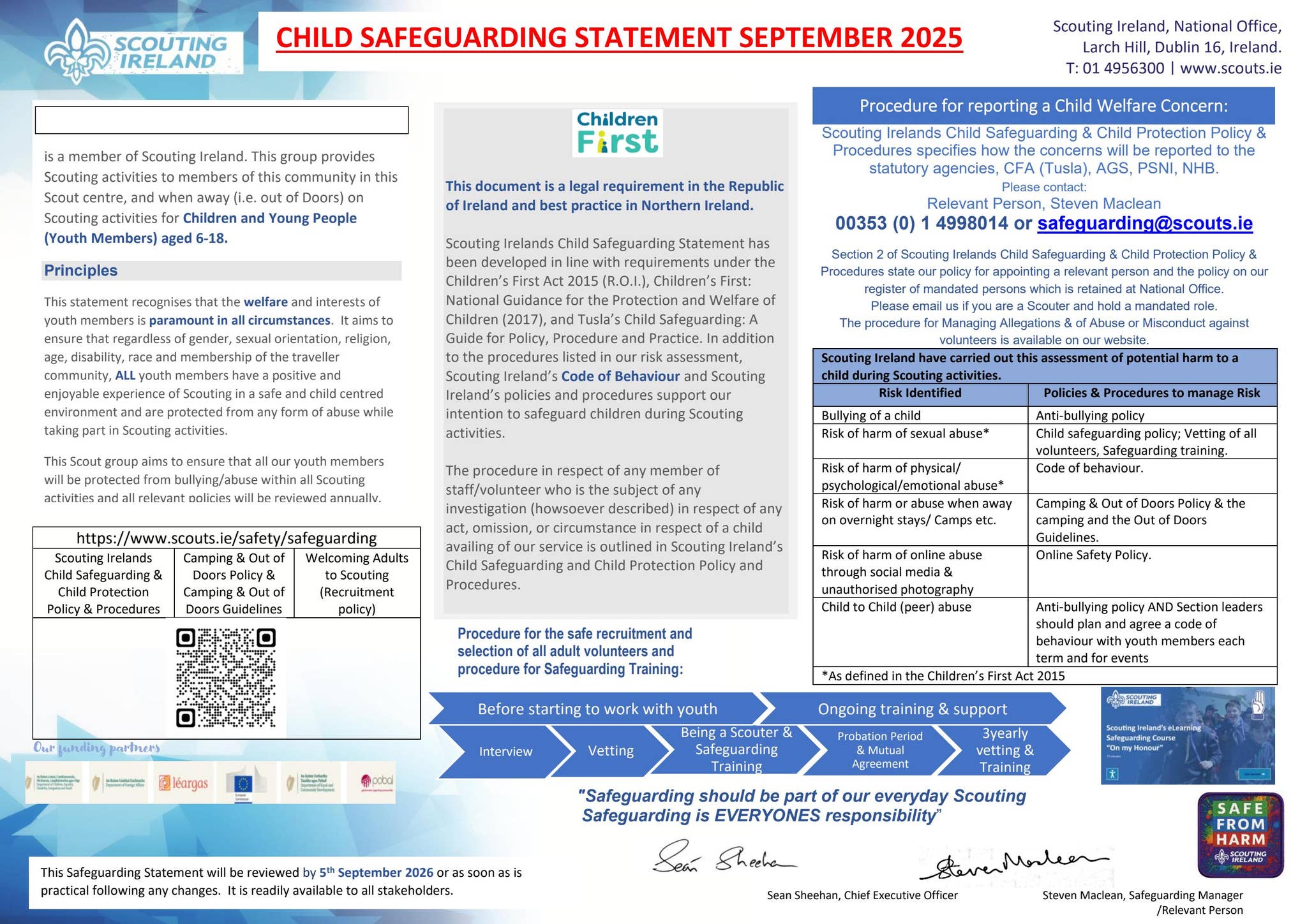 Safeguarding Statement September 2025 by Scouting Ireland - Issuu