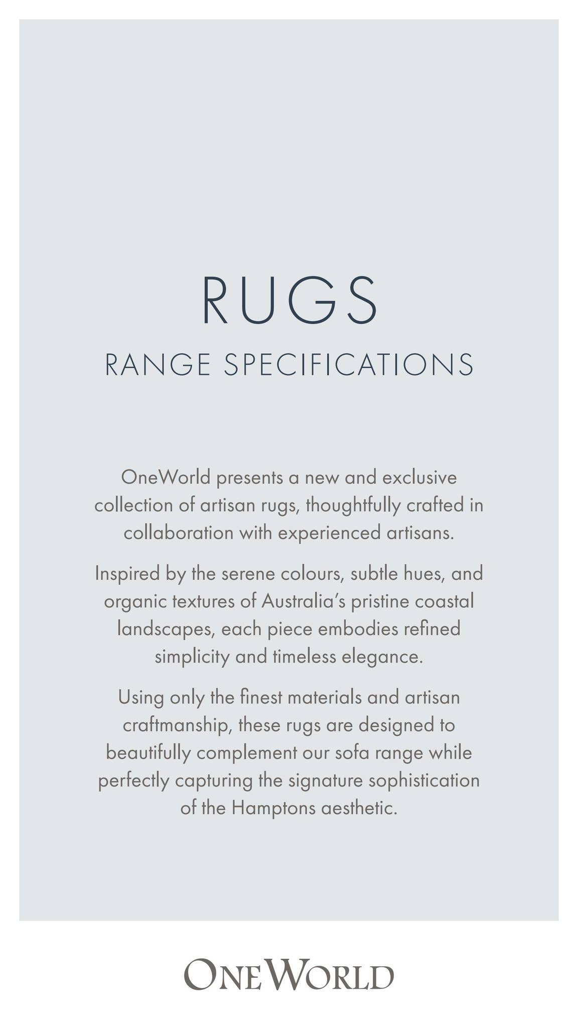 Range Spec Sheet - OW Rugs by FlorabelleLiving - Issuu