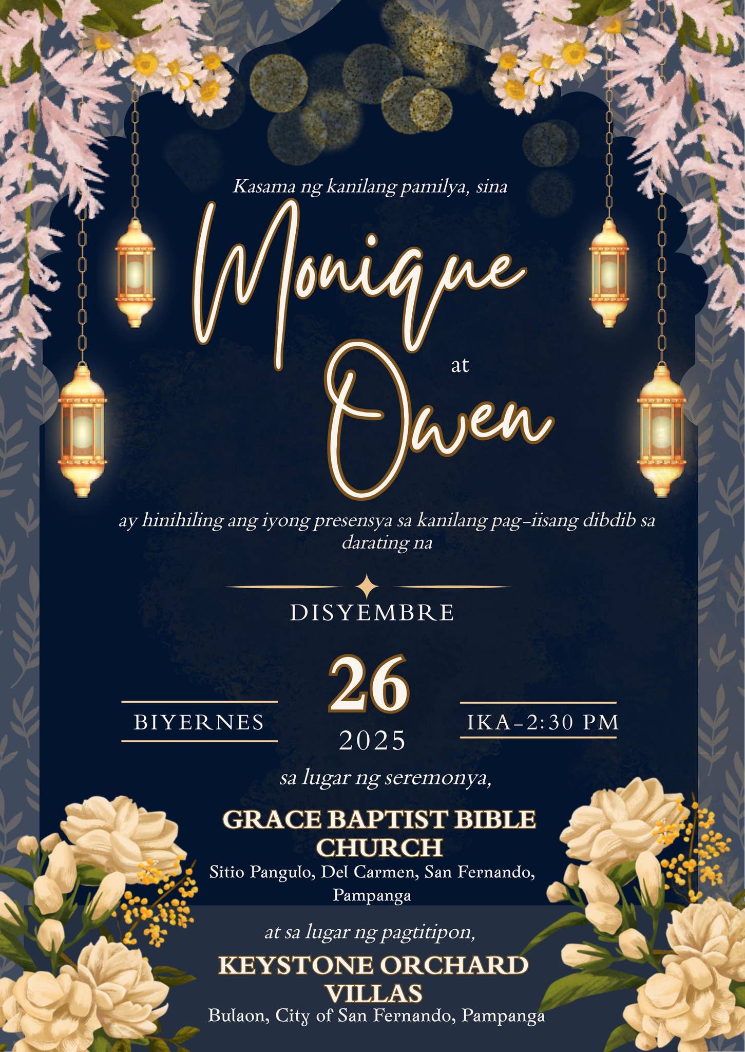 M&O Wedding Invitation by Monique Kate De Leon - Issuu