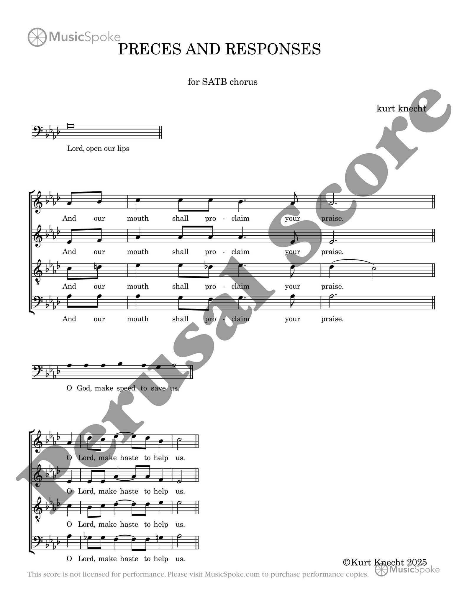 Preces and Responses | Kurt Knecht | MusicSpoke_perusal by MusicSpoke ...