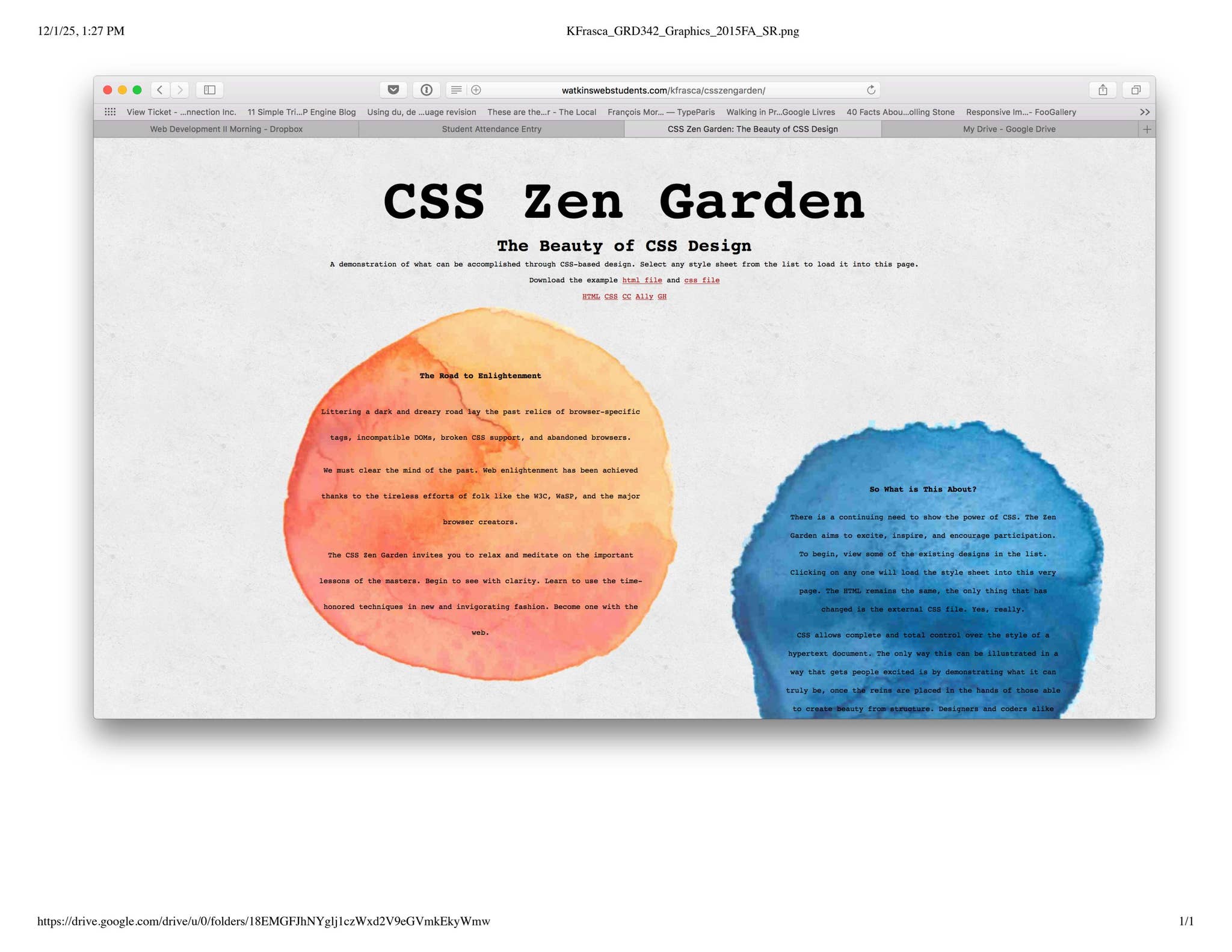 CSS Zen Garden Website - Kristen Frasca by Belmont Digital Repository ...