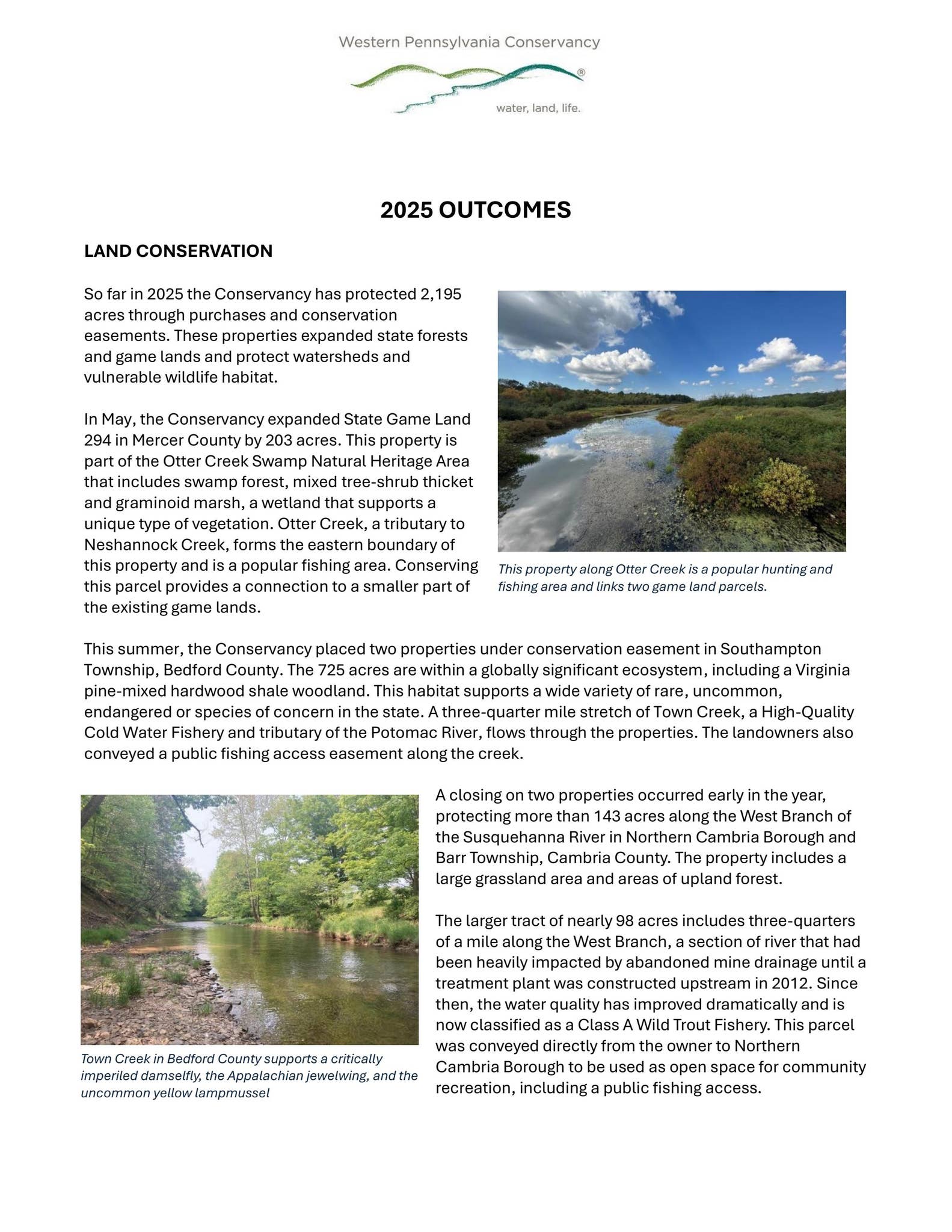 WPC 2025 Outcomes by Western Pennsylvania Conservancy - Issuu