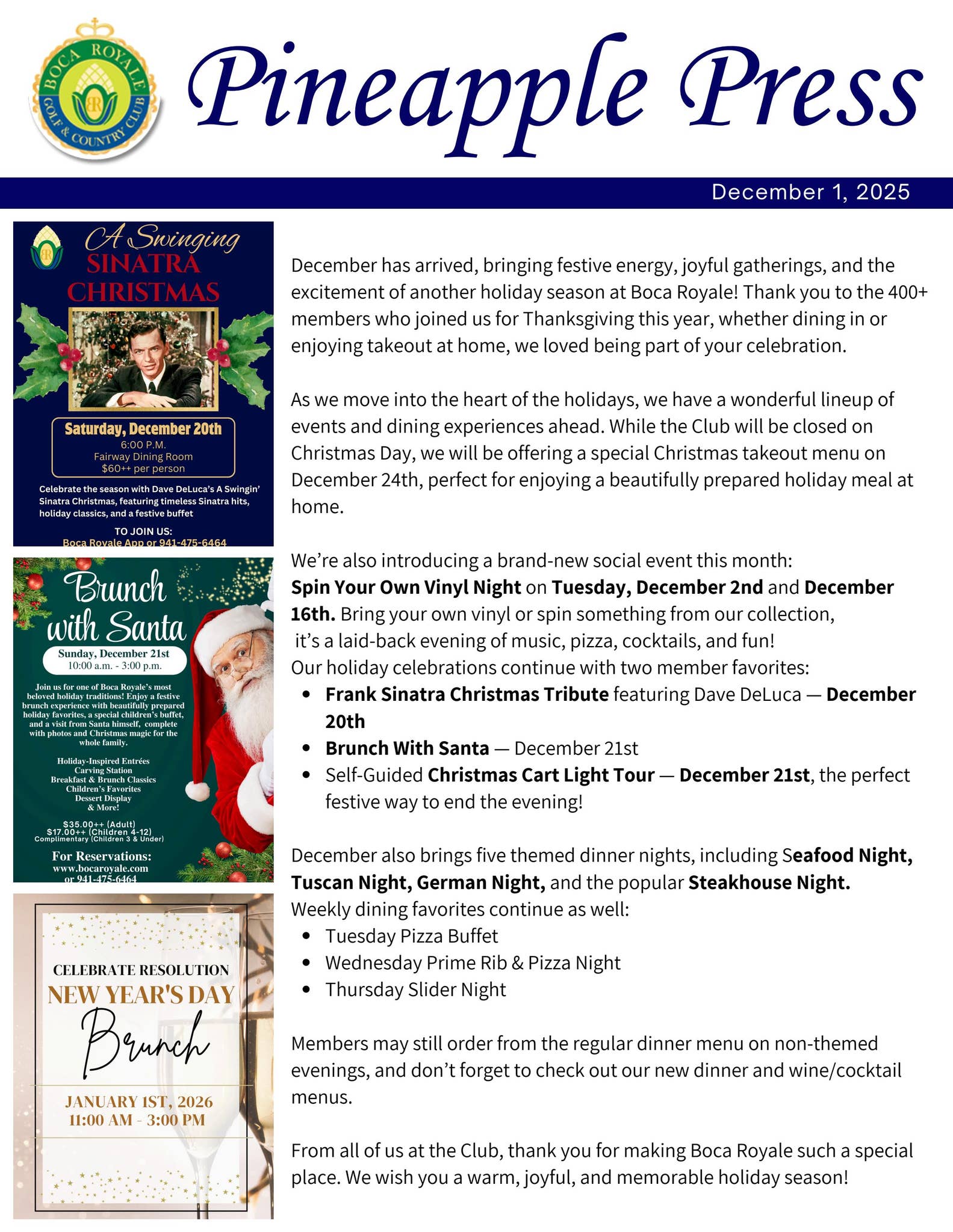 December Pineapple Press by bocaroyalegolfcountryclub - Issuu