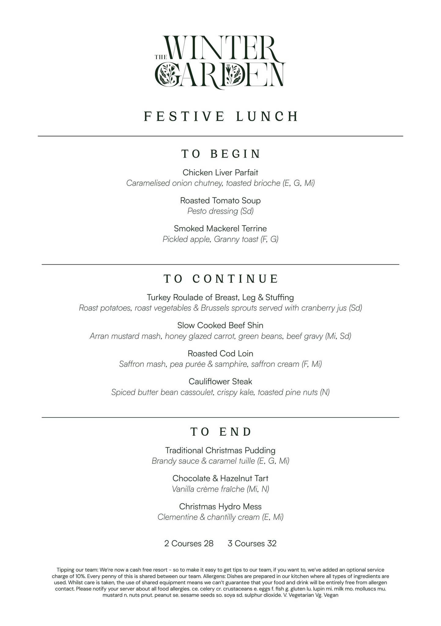 Winter Garden | Festive Menu | Crieff Hydro by Crieff Hydro Family of ...