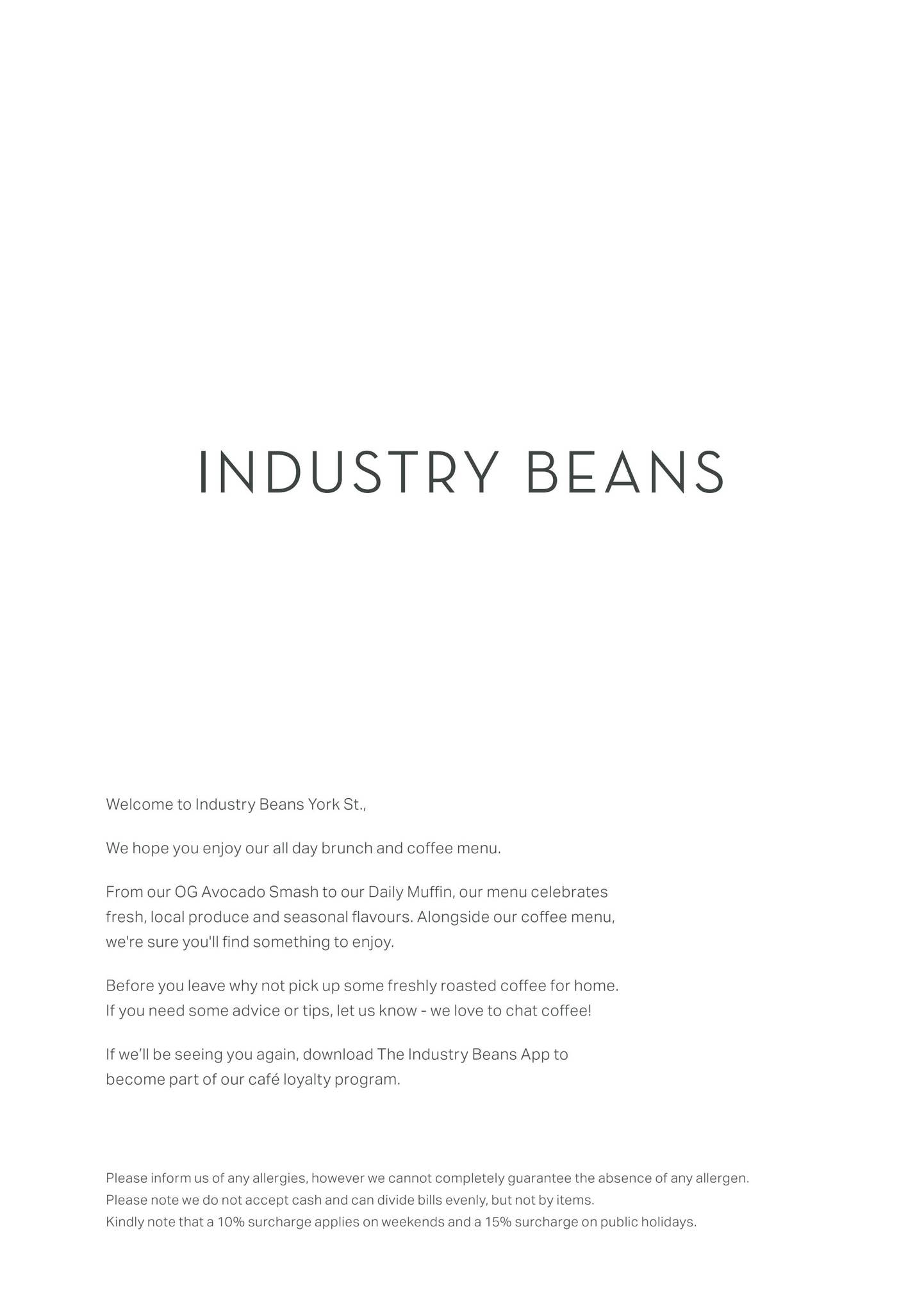Industry Beans York St. Summer 2025 Menu by industrybeans - Issuu
