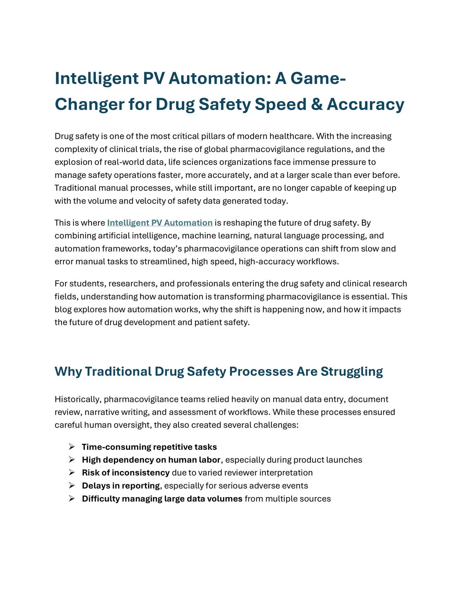 Intelligent PV Automation A Game-Changer for Drug Safety Spe (1) by ...