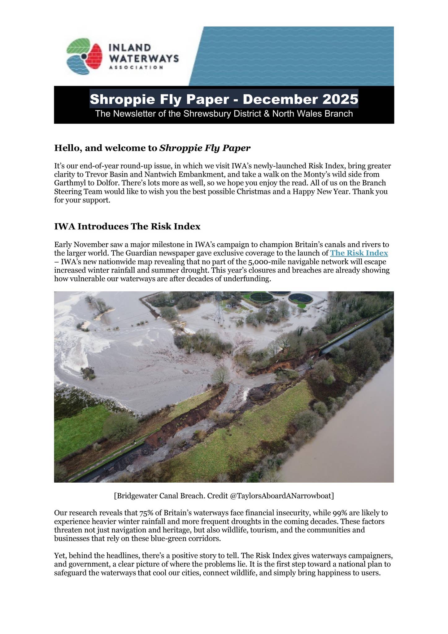 Shroppie Fly Paper December 2025 by The Inland Waterways Association ...