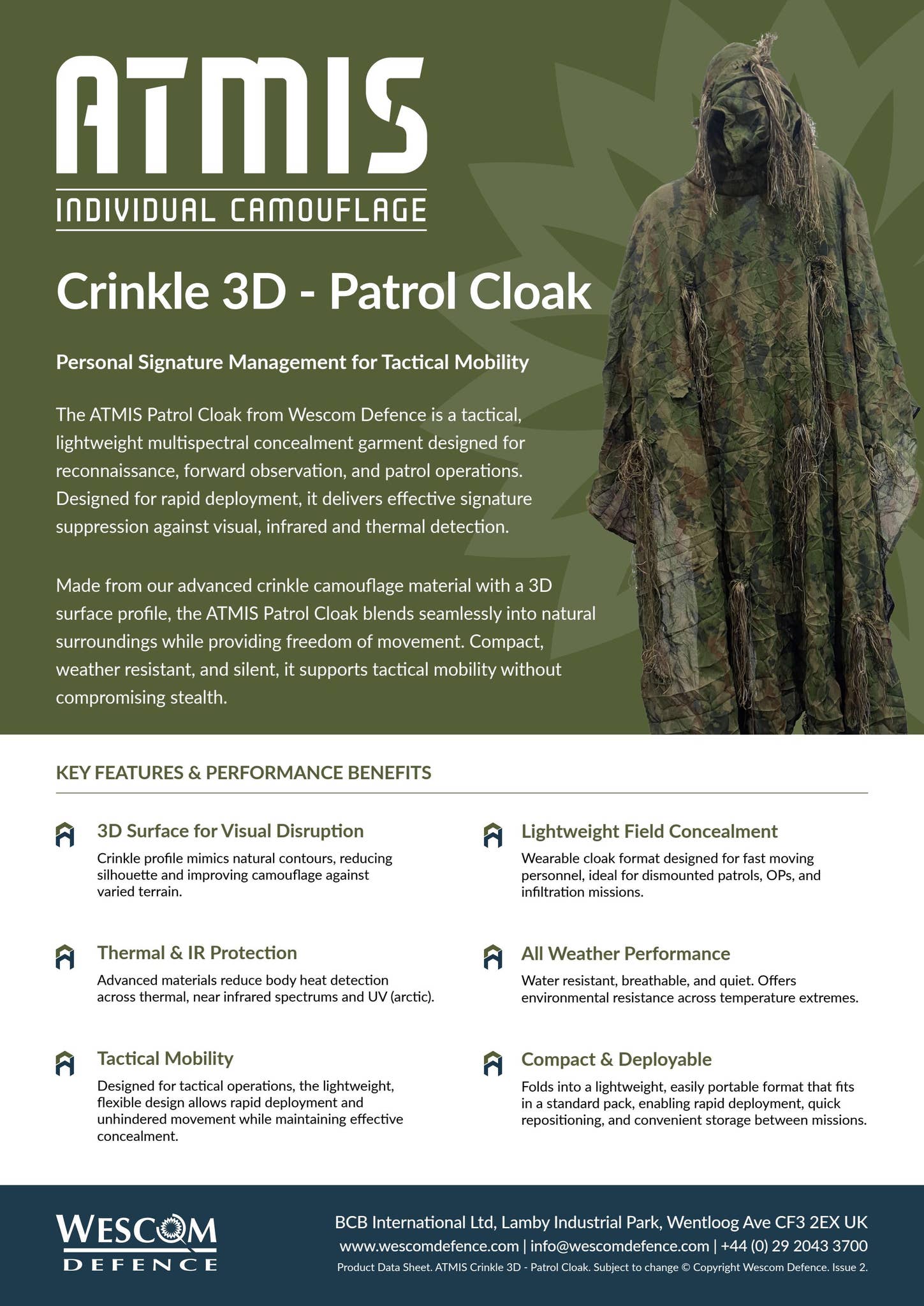 ATMIS Patrol Cloak Product Sheet by Wescom Group - Issuu