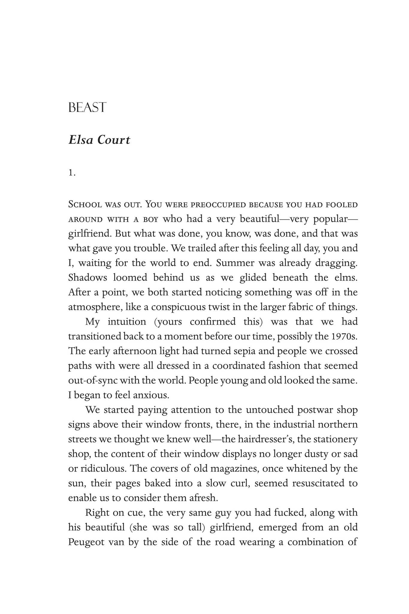 "Beast" by Elsa Court by newletters - Issuu