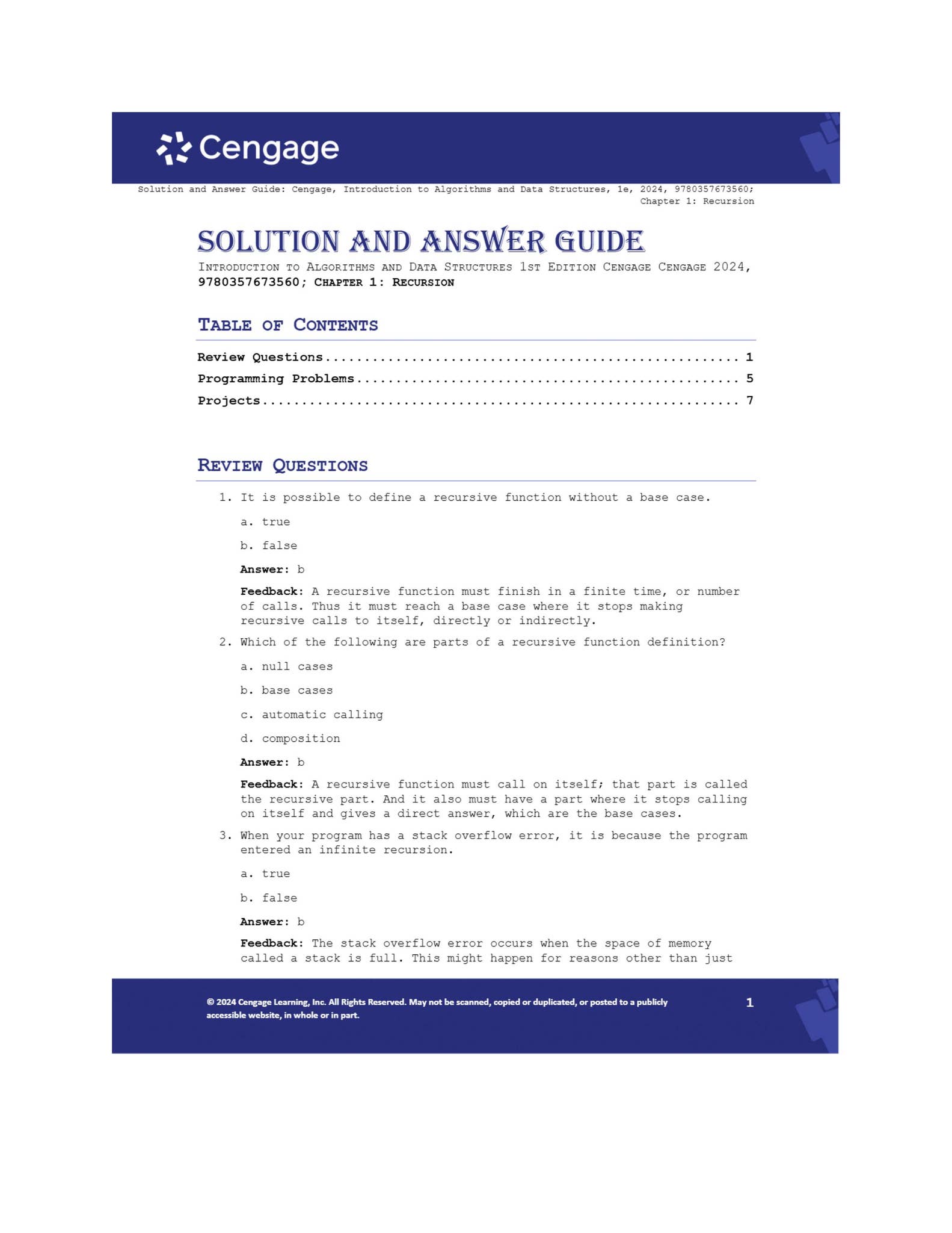 Solution Manual For Introduction to Algorithms and Data Structures 1st ...